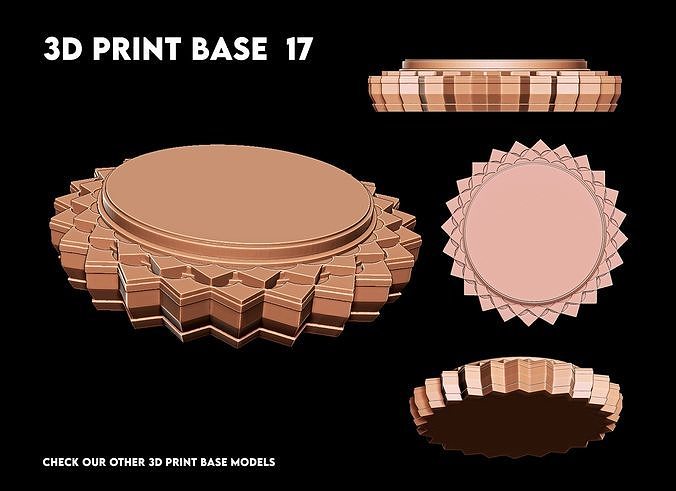 3D Print Base 17 3D model 3D printable | CGTrader