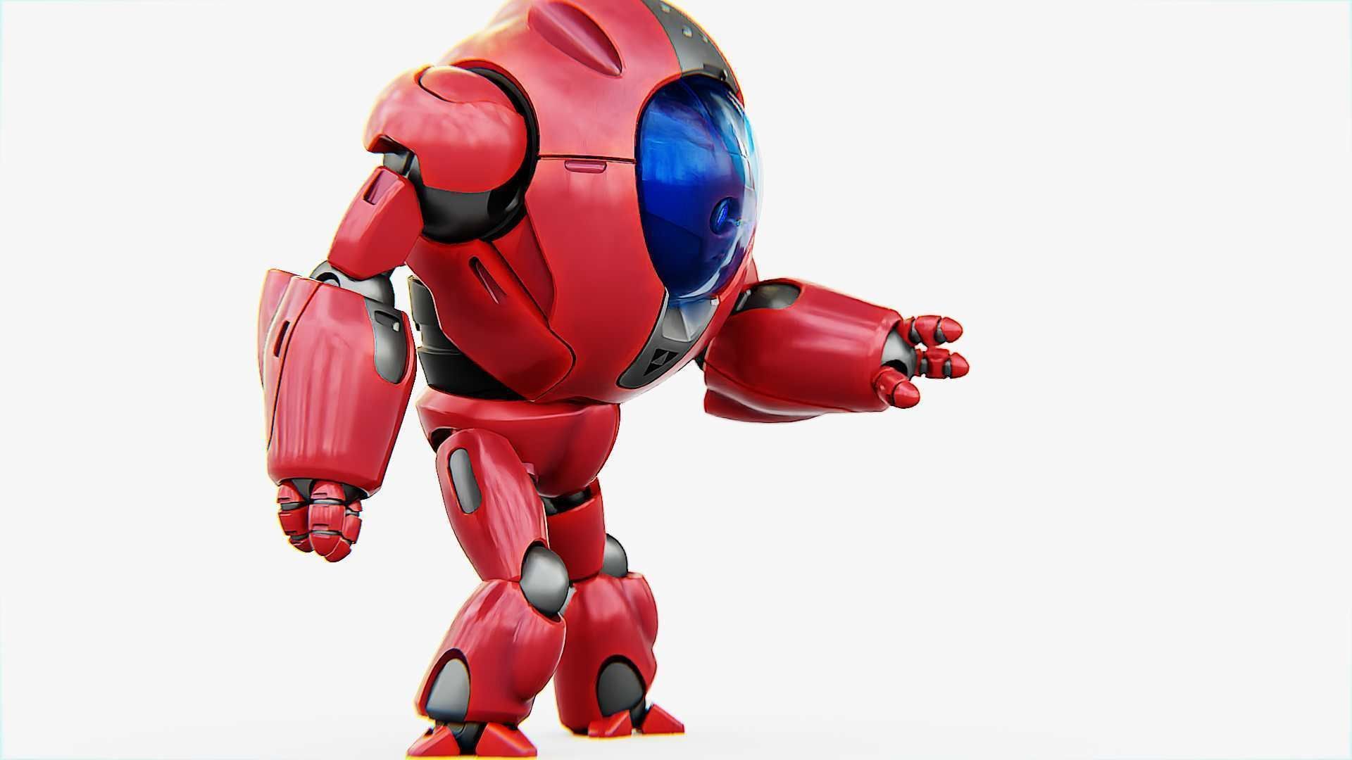 ASTRONAUT BOT V-2000 RIGGED 3D model rigged | CGTrader