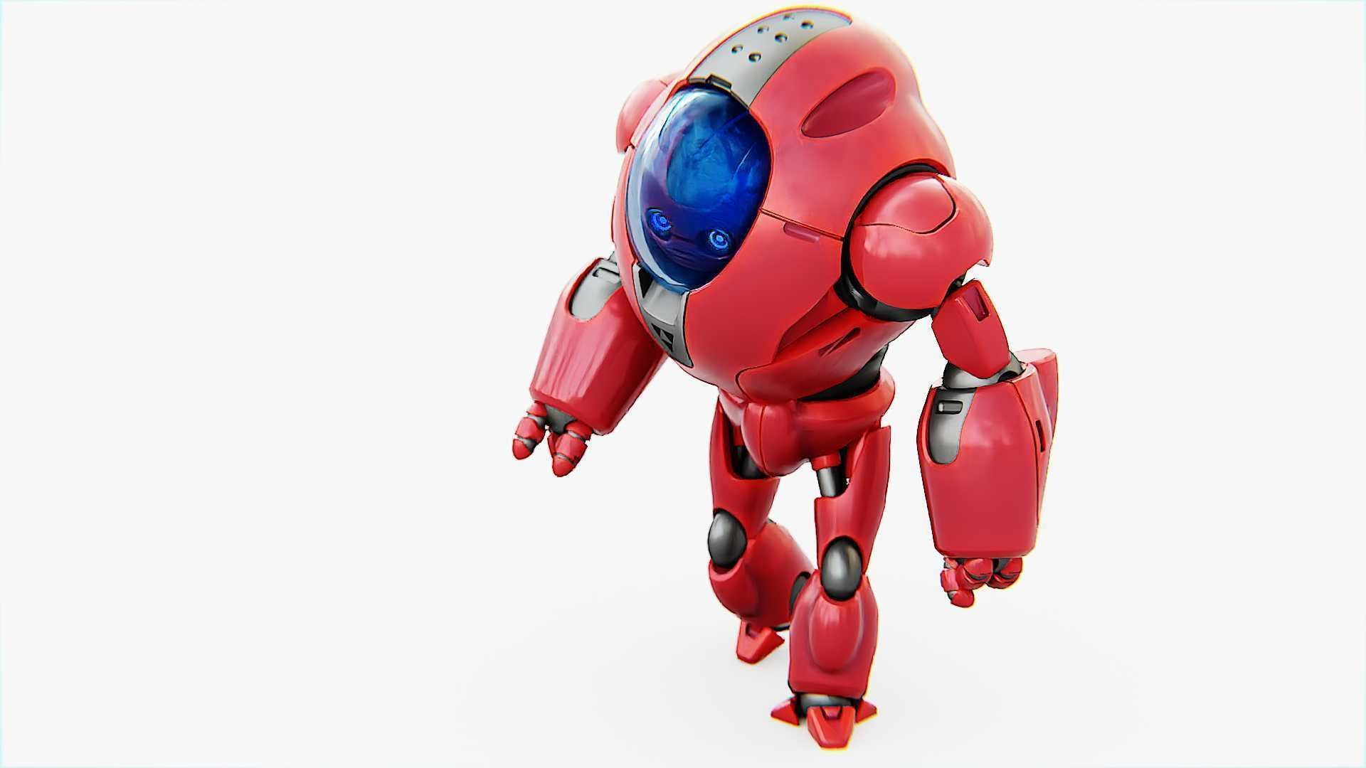 ASTRONAUT BOT V-2000 RIGGED 3D model rigged | CGTrader