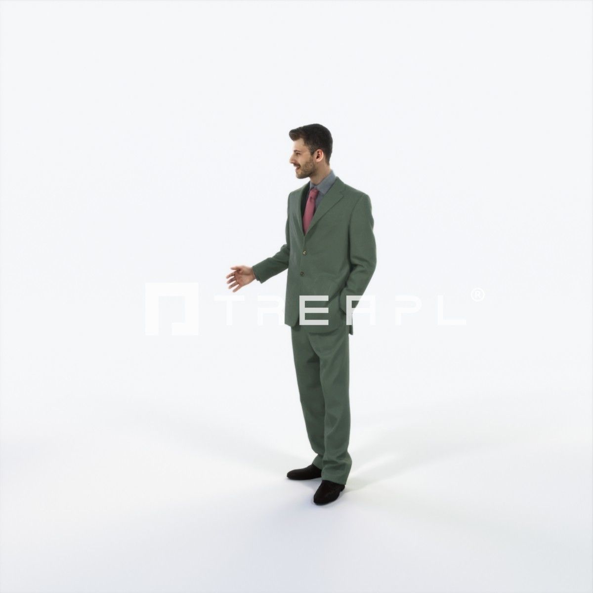 3D model Posture 05E Explaining Couple Elegant Business Man VR / AR ...