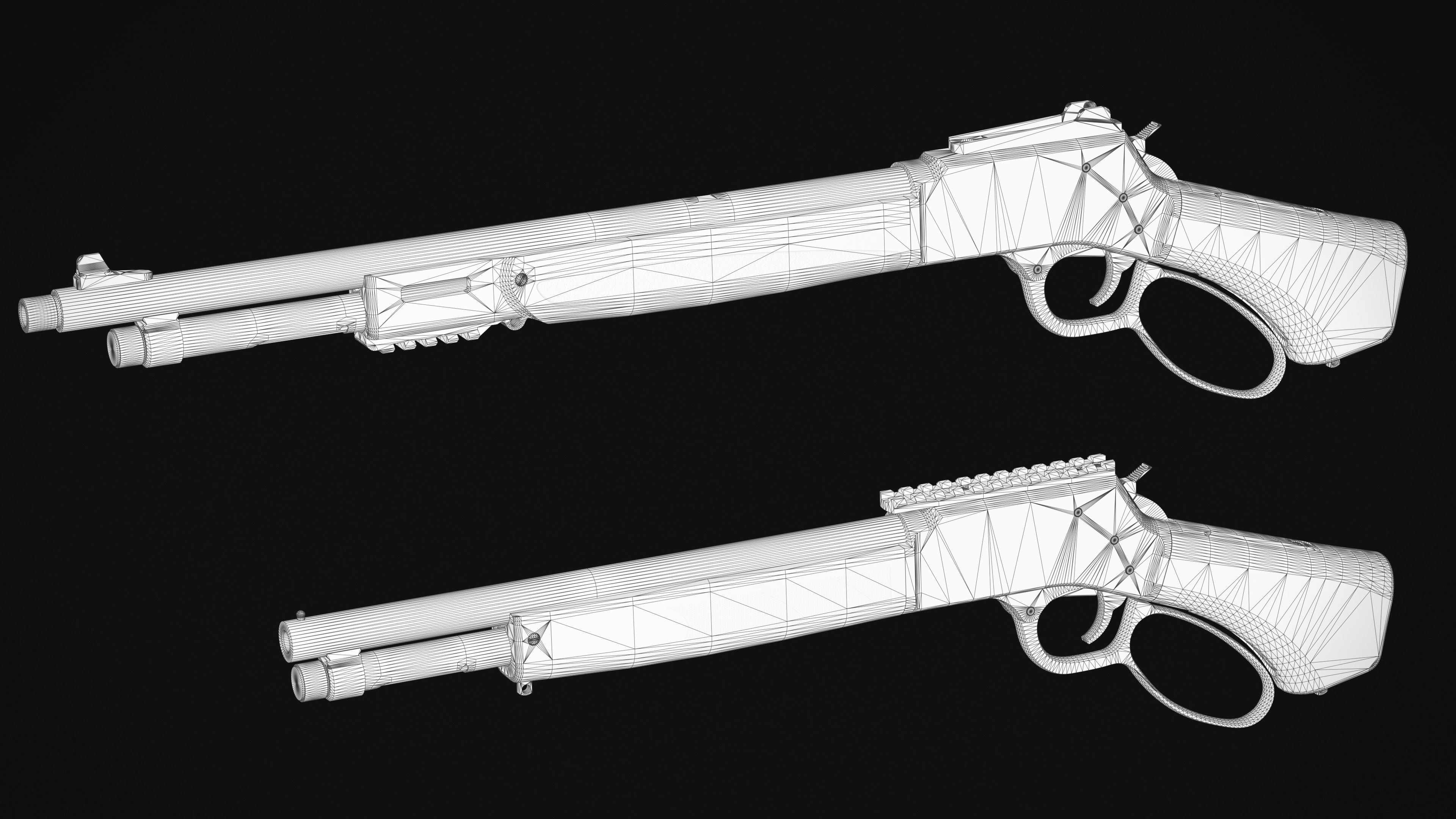 3D model Model X lever action rifle VR / AR / low-poly | CGTrader