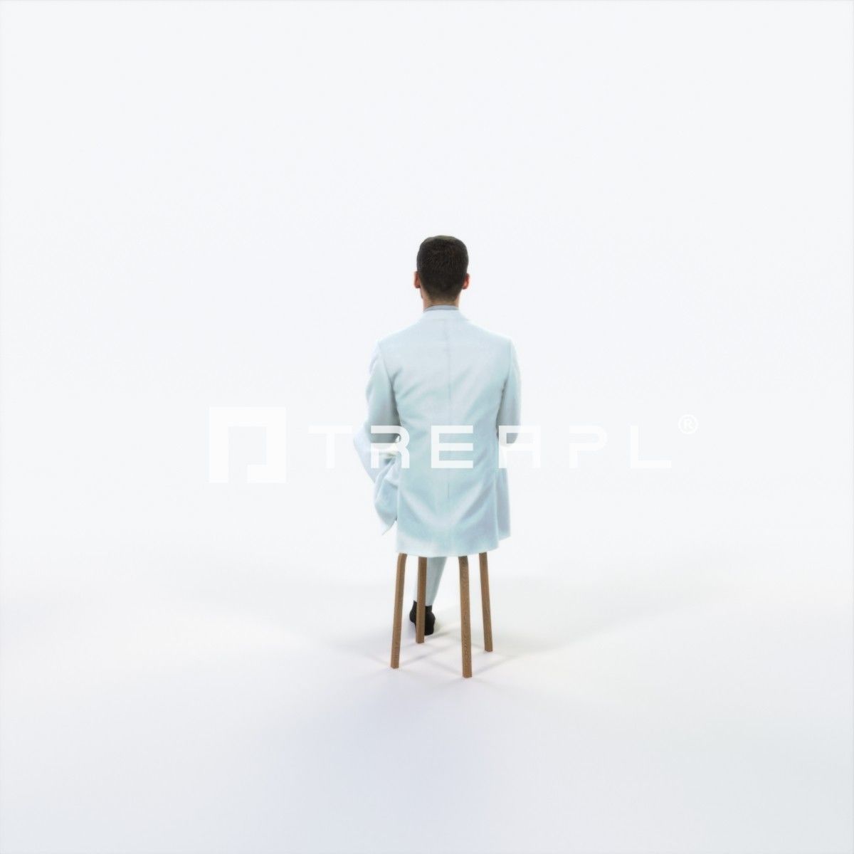 3D model Posture 19M Clapping Sitting Elegant Business Man VR / AR ...