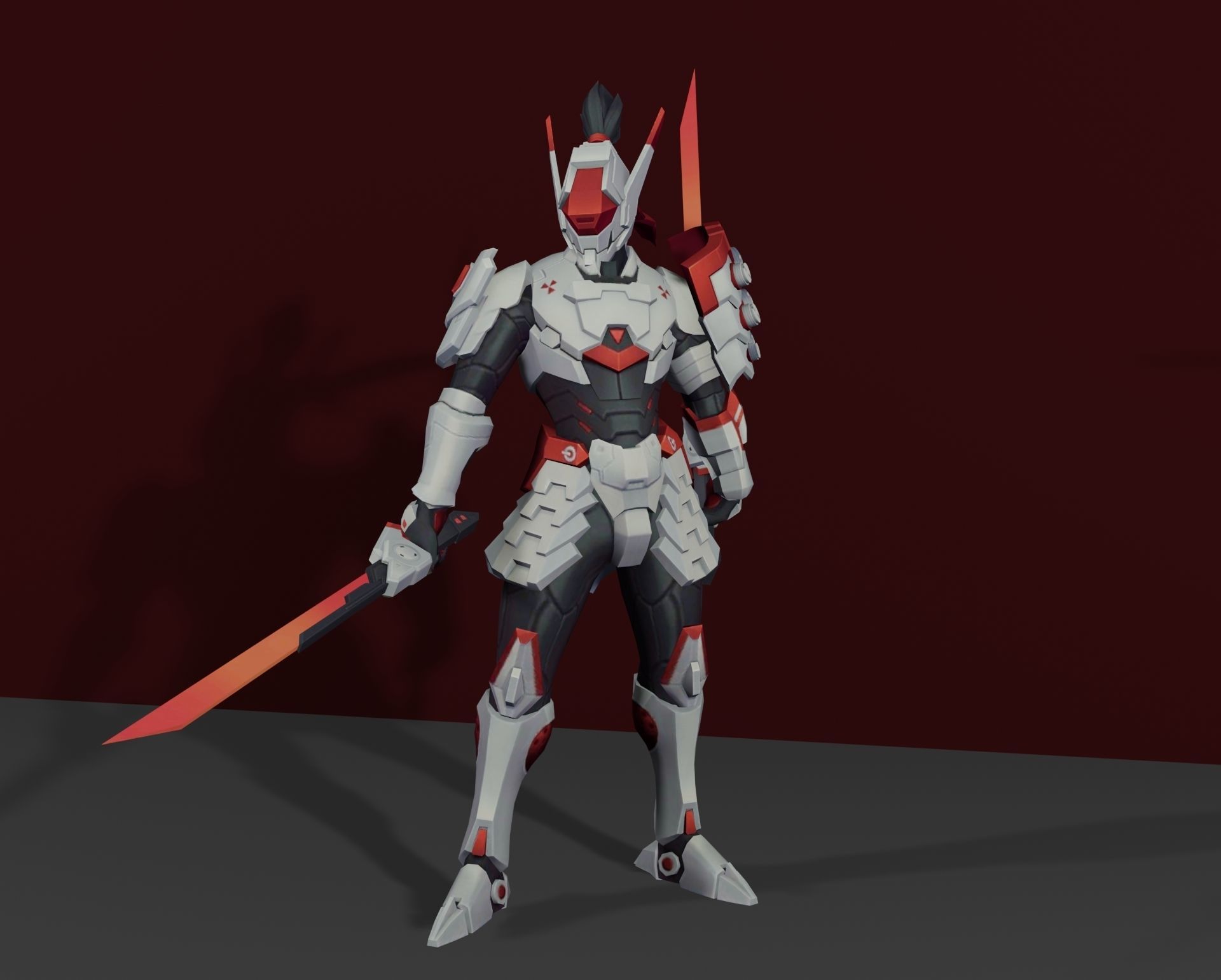 samurai mecha 3D model animated rigged | CGTrader