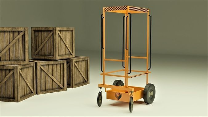 3D model Industrial Mini Cart VR / AR / low-poly | CGTrader