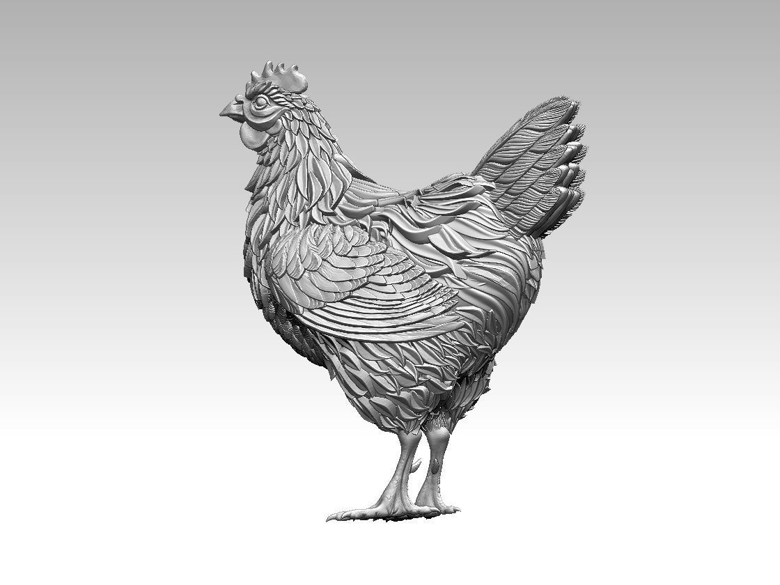 hen statue 3D model 3D printable | CGTrader