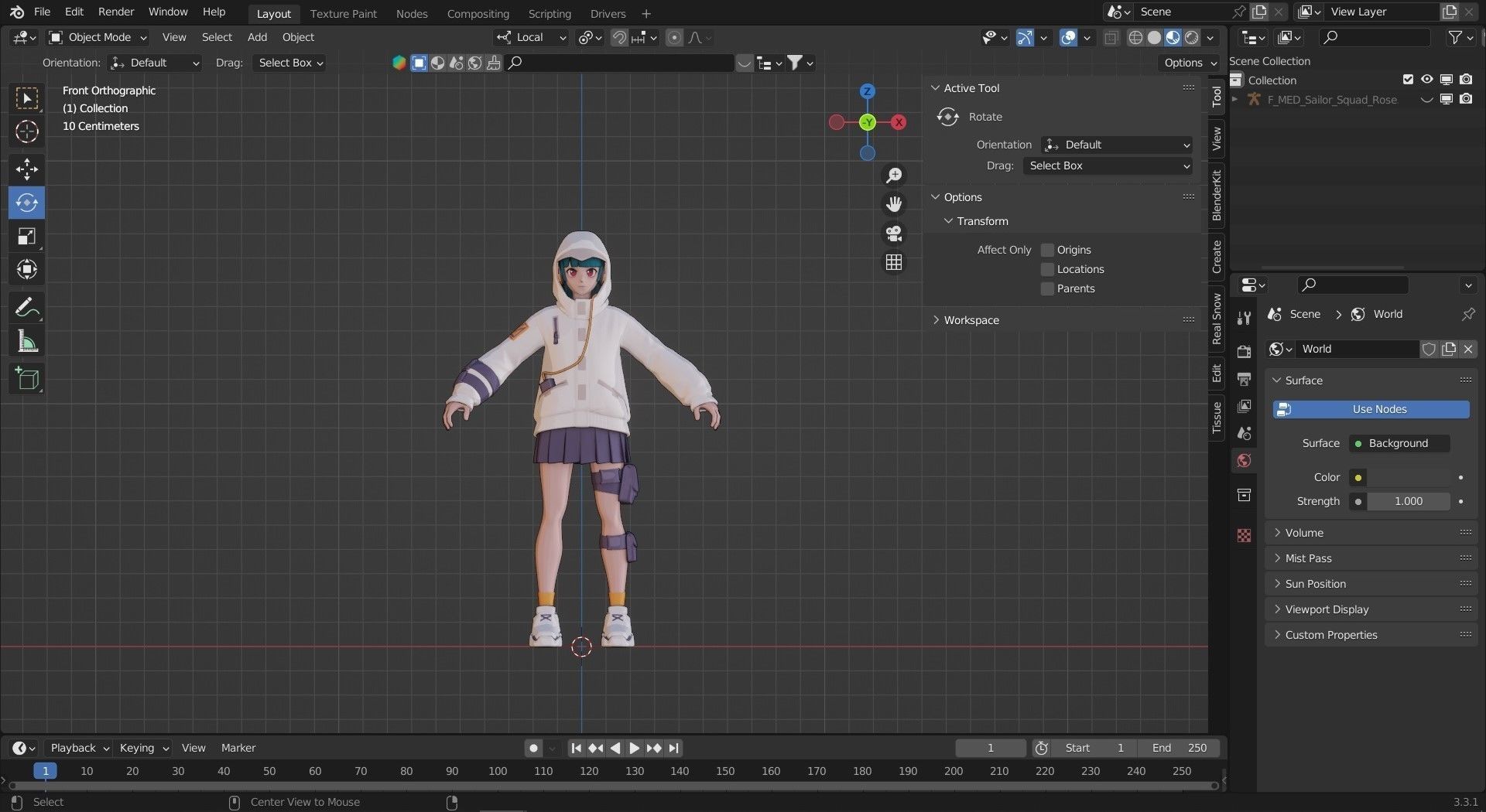 Yuki - anime 3D model | CGTrader