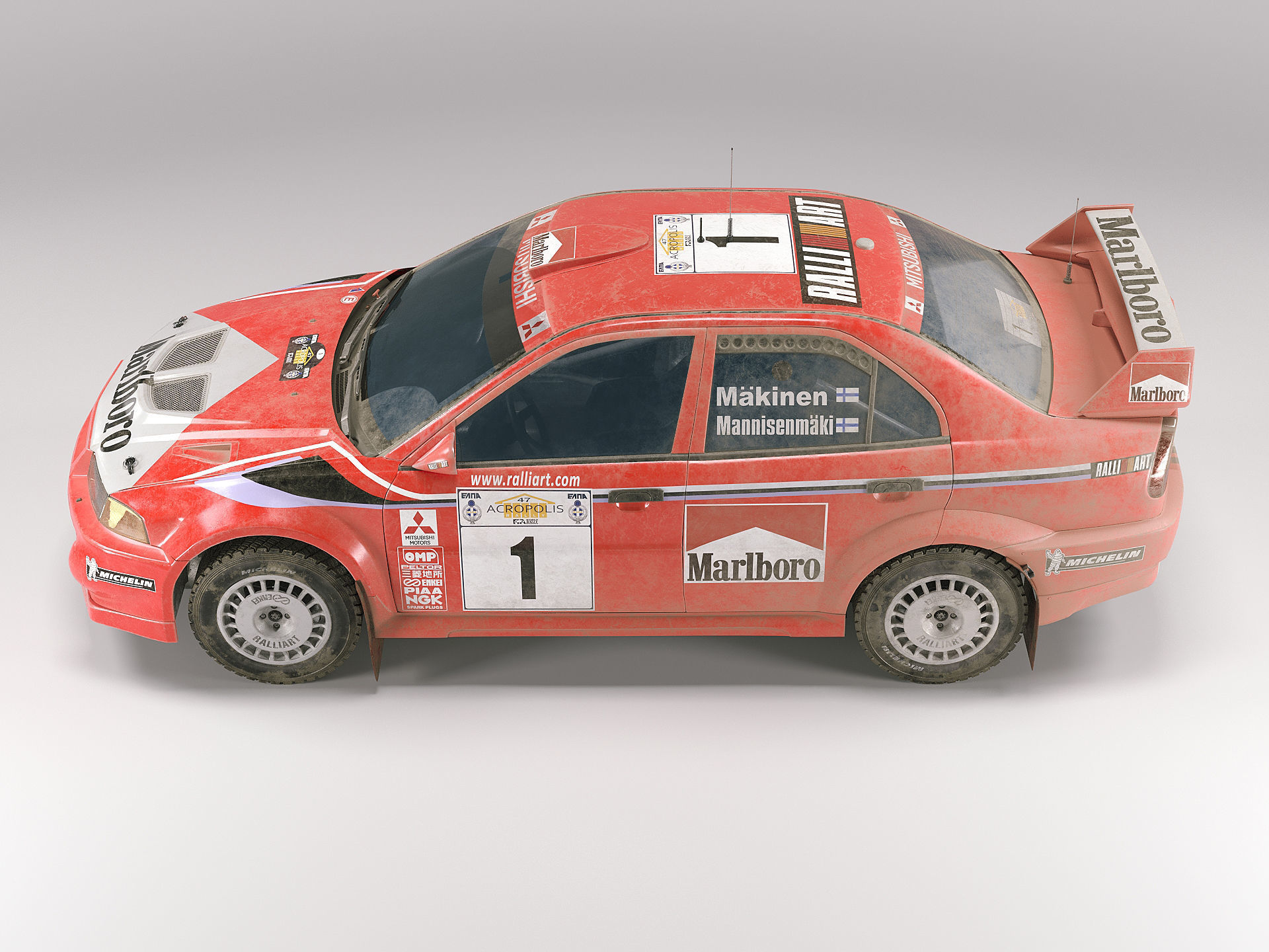 Mitsubishi Lancer Evo VI WRC 2000 3D model rigged | CGTrader