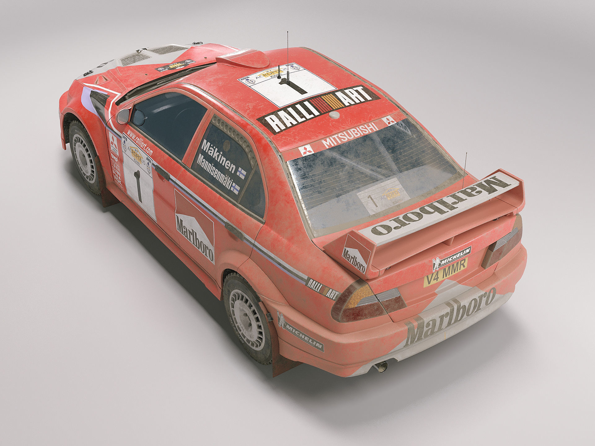 Mitsubishi Lancer Evo VI WRC 2000 3D model rigged | CGTrader