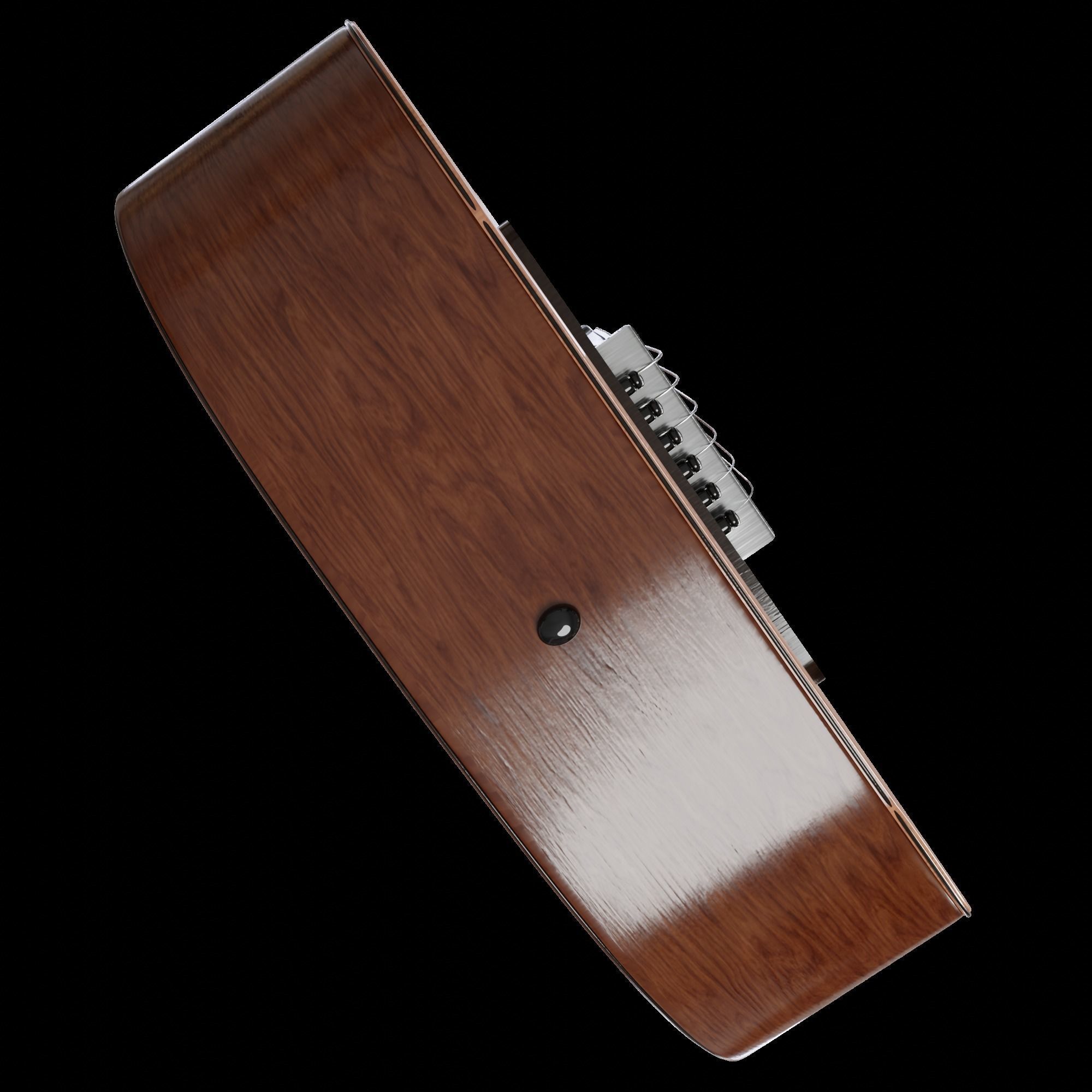 Acoustic six-string guitar 3D model | CGTrader