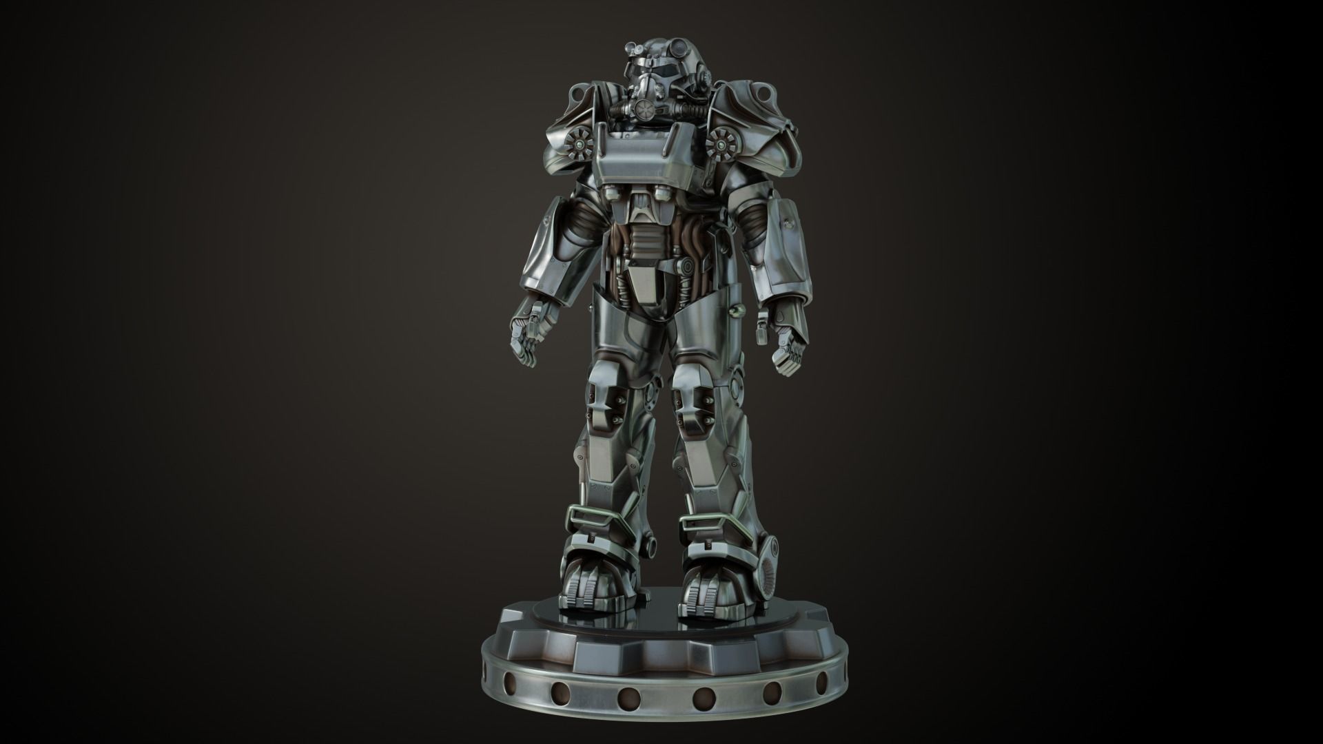 Fallout T60 Power Armour 3D model 3D printable | CGTrader