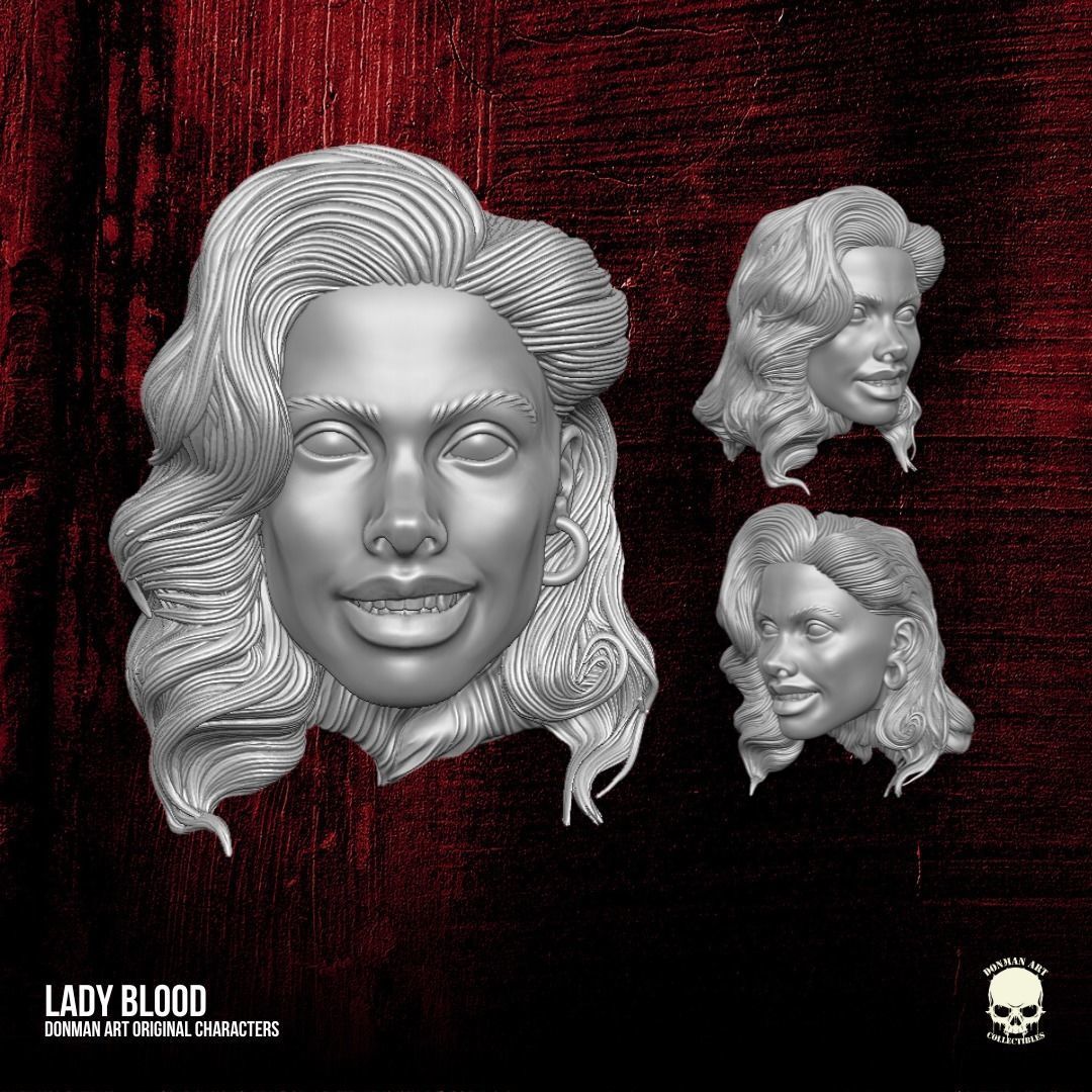 Lady Blood Heads 3D printable File 3D model 3D printable | CGTrader