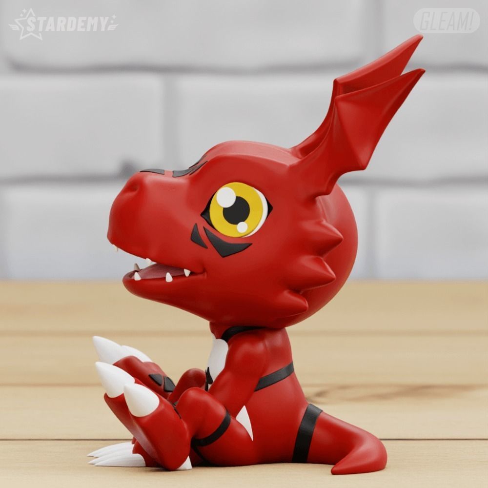 guilmon chibi digimon tamers 3D model 3D printable | CGTrader