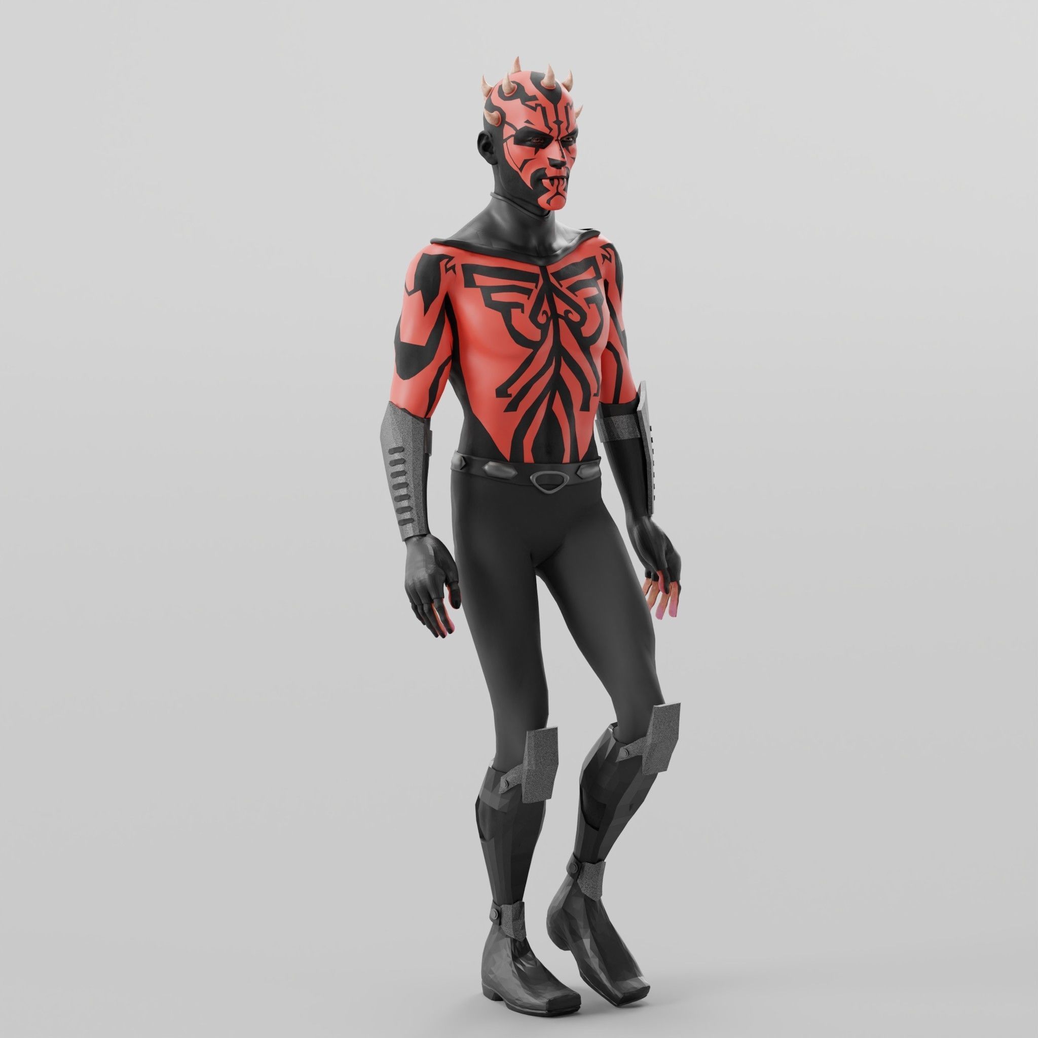 3D model Darth Maul 3D model Rigged 2500 free animation tutorial VR ...