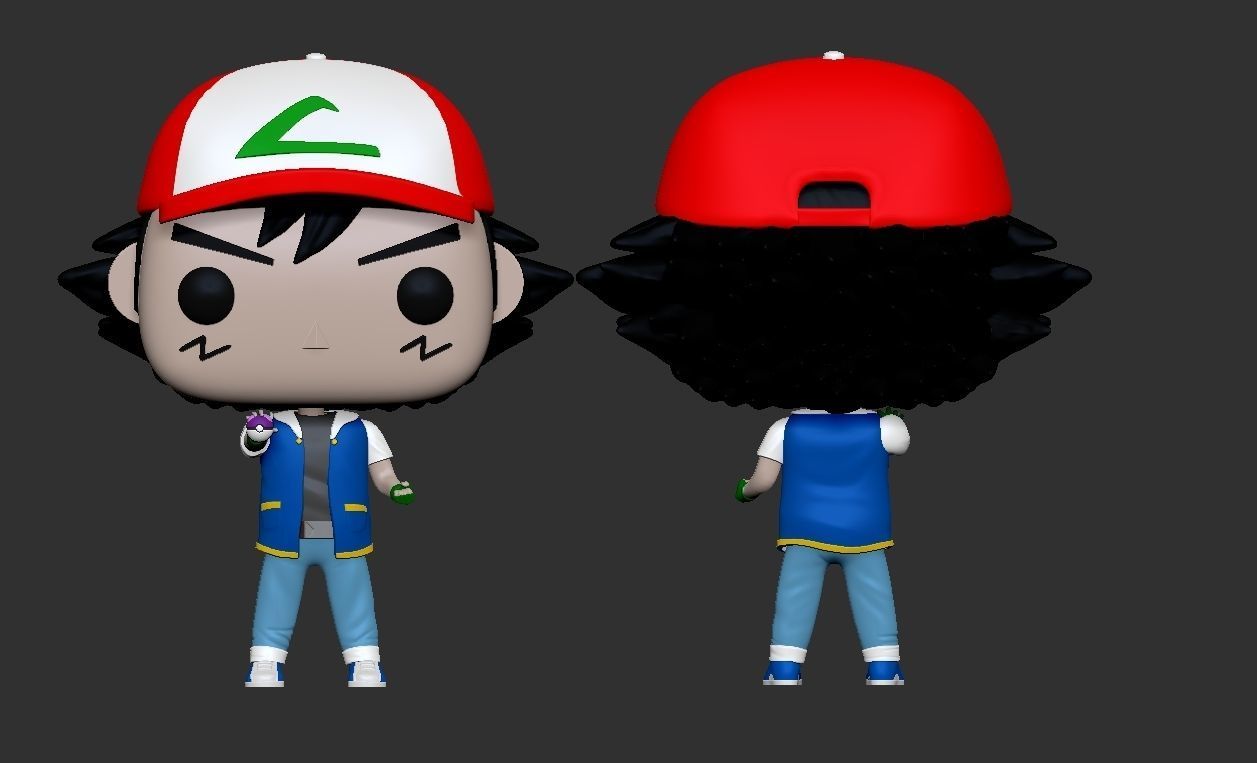 ASH KETCHUM - POKEMON - FUNKO 3D model 3D printable | CGTrader