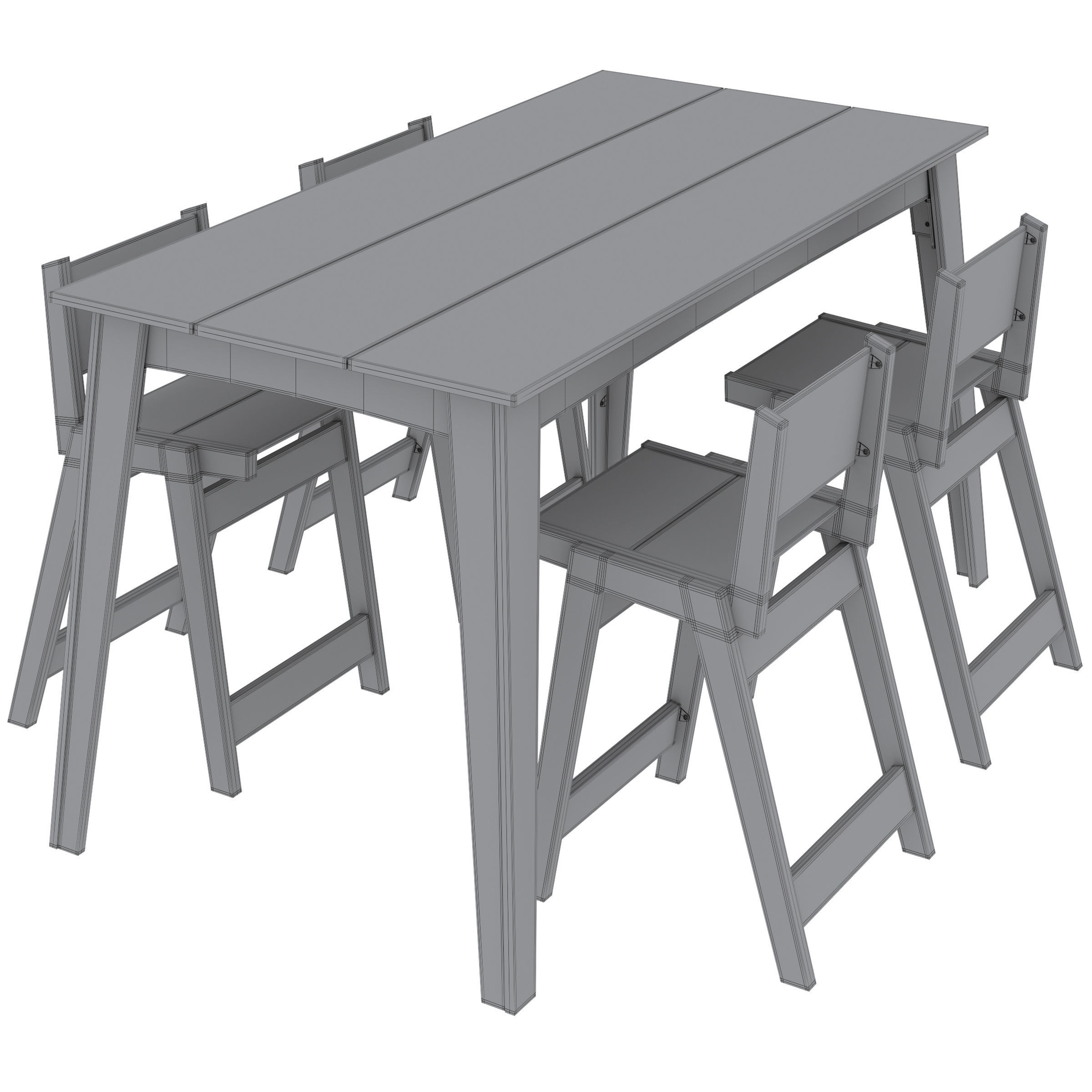 Alfresco Counter Table and Counter Stool by Loll designs 3D model ...