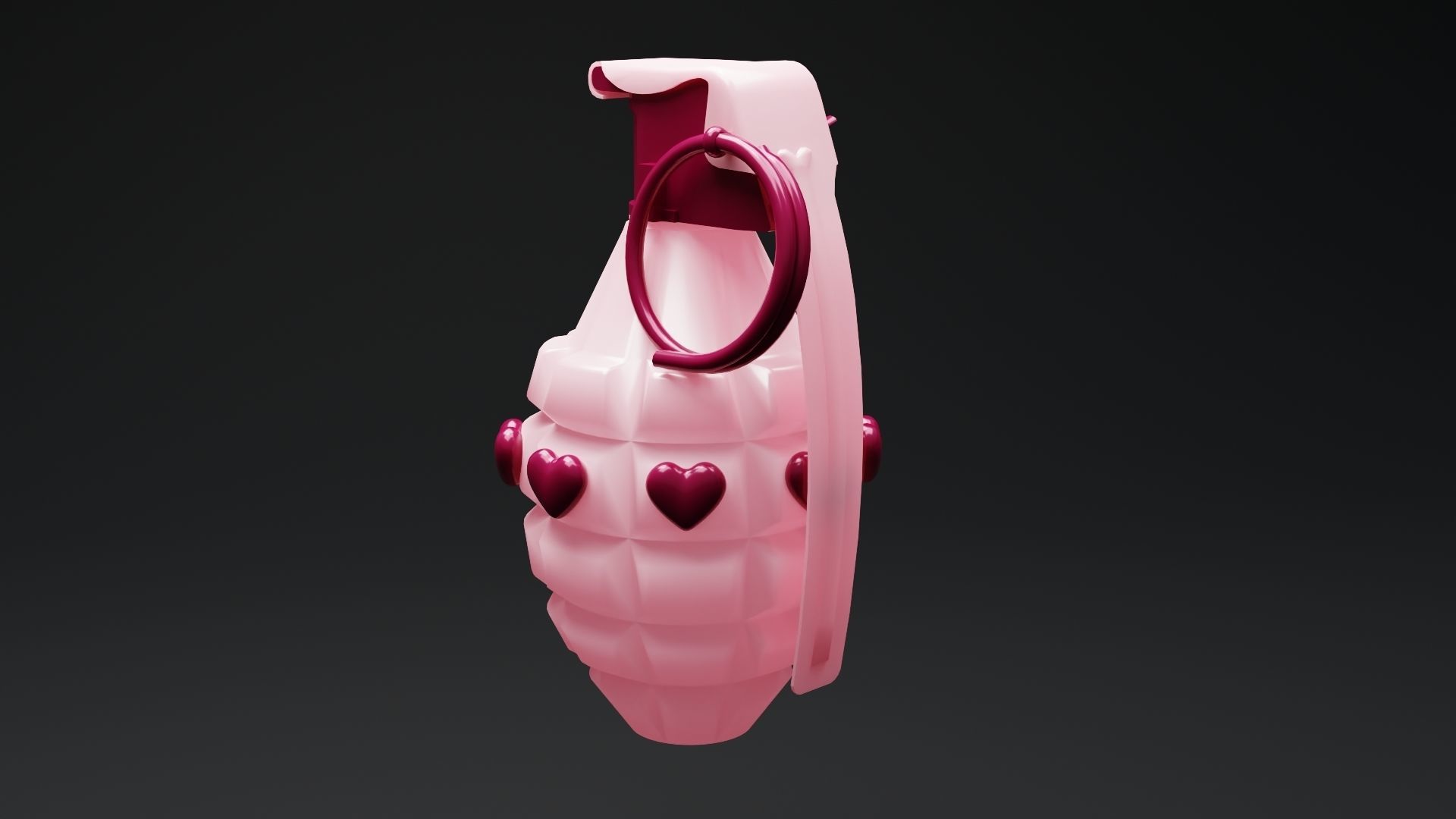 3D model Pink Grenade VR / AR / low-poly | CGTrader