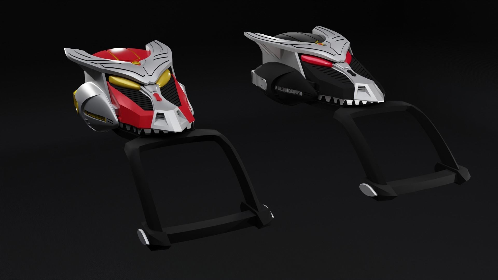 Dragvisor and DarkDragvisor Kamen rider Ryuki and Ryuga 3D model | CGTrader