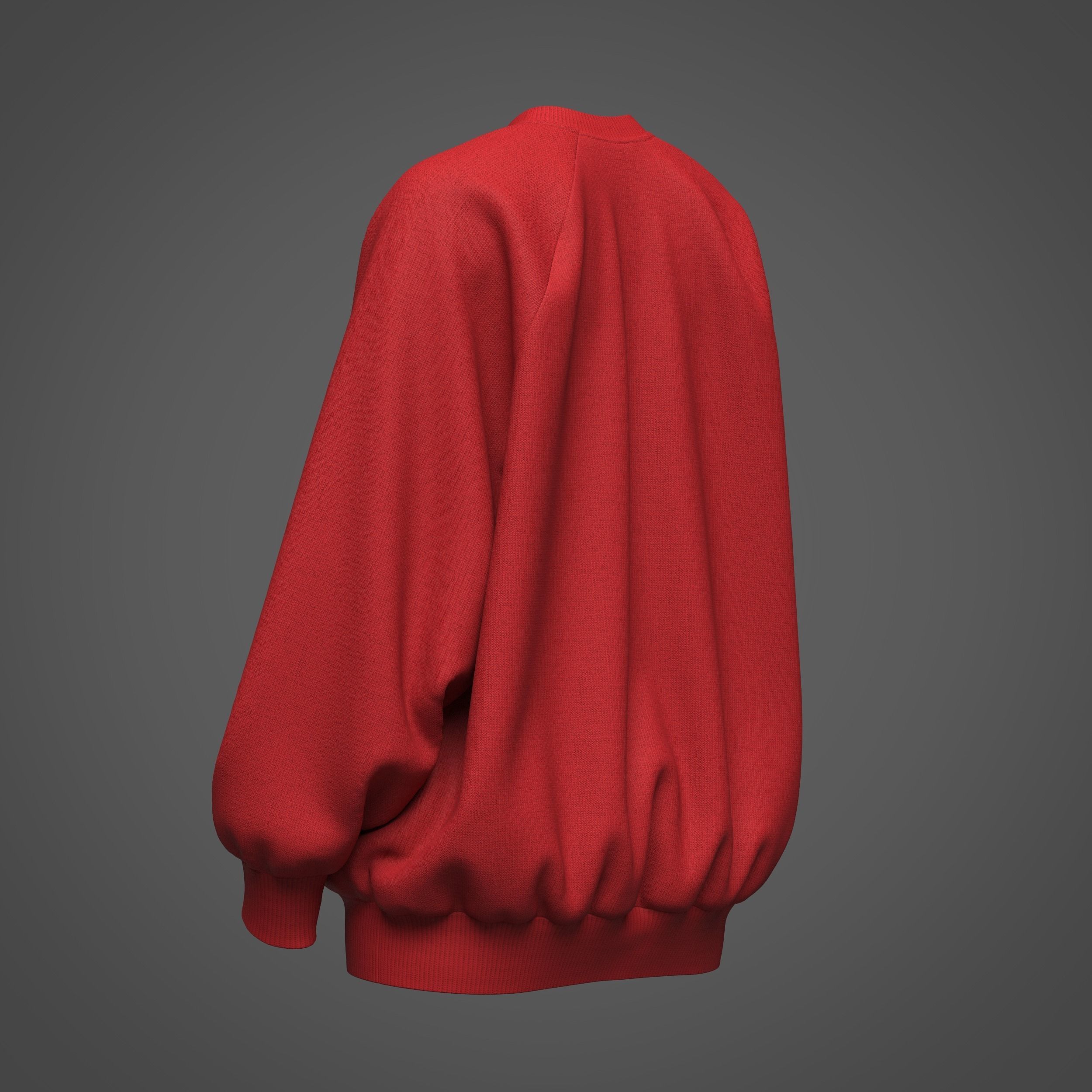 Women Oversized Sweatshirt 3D model animated | CGTrader