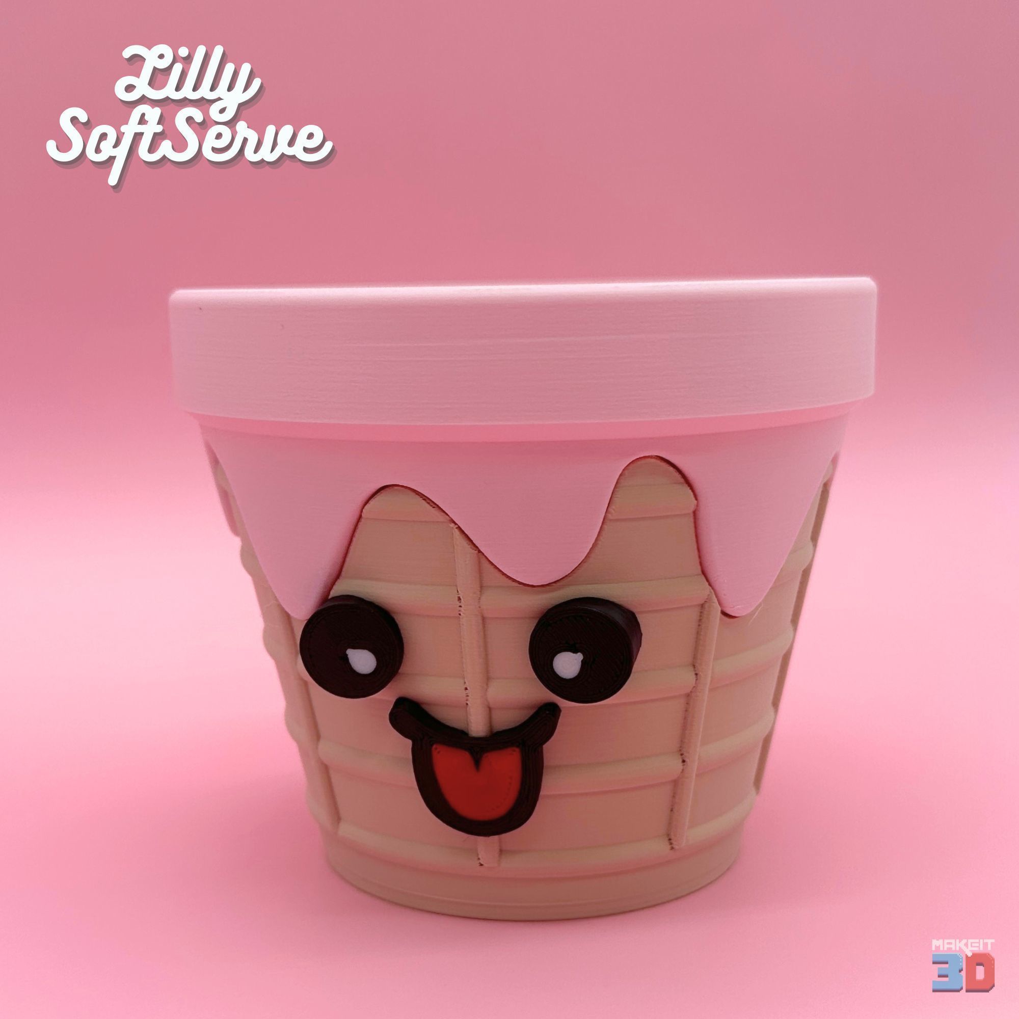 3D Printable Ice Cream Cone Planters STL Files 3D model 3D printable ...