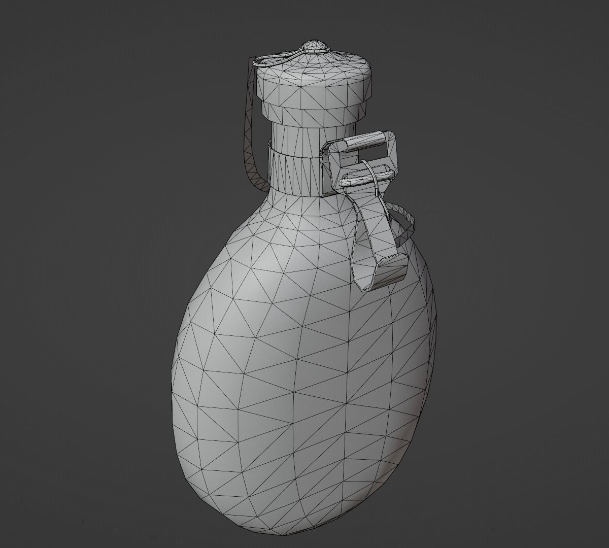 3D model Vintage Military Water Flask - Low poly Game-ready PBR 3D ...