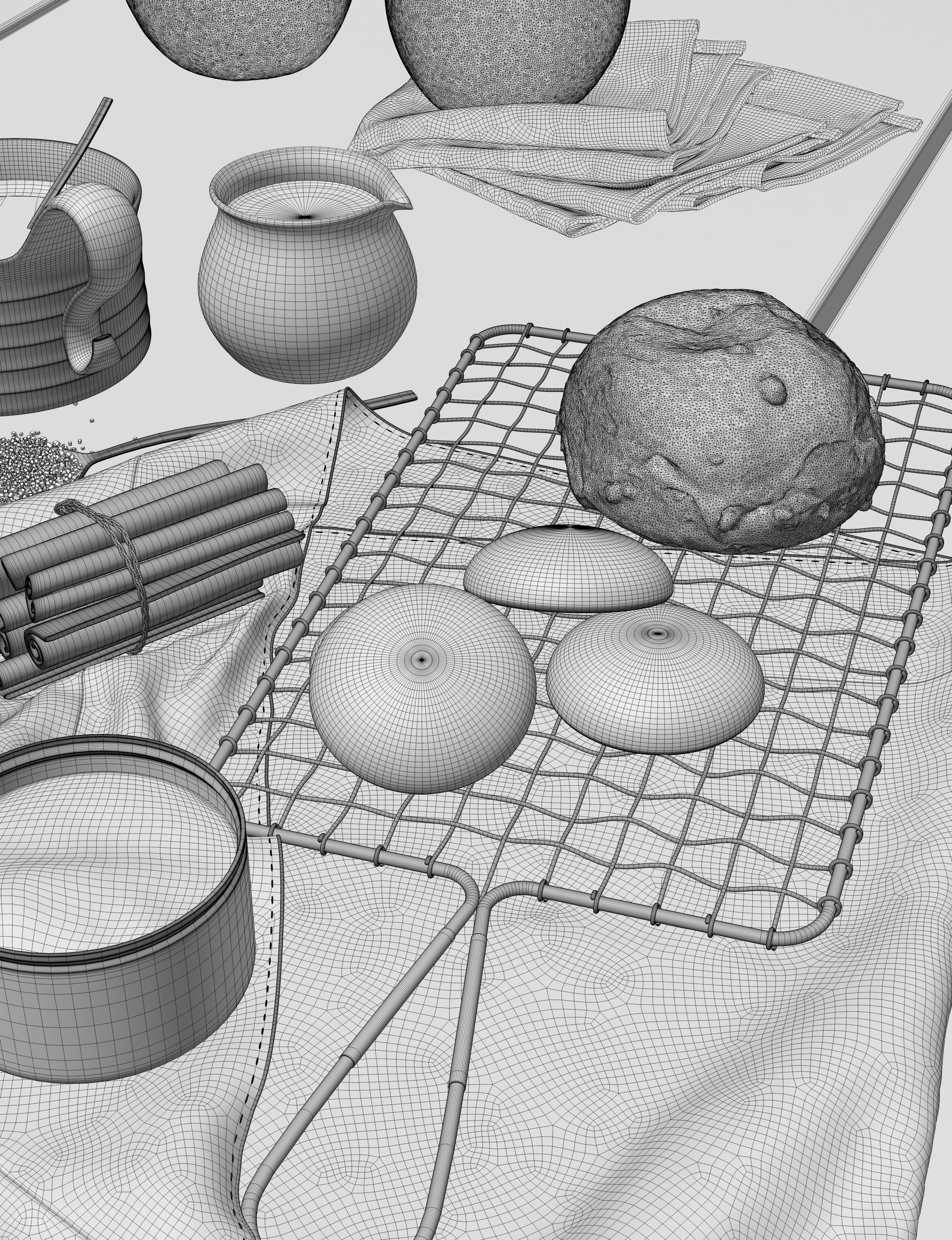 Breakfast food set - 3d scans and 3d models 3D model | CGTrader