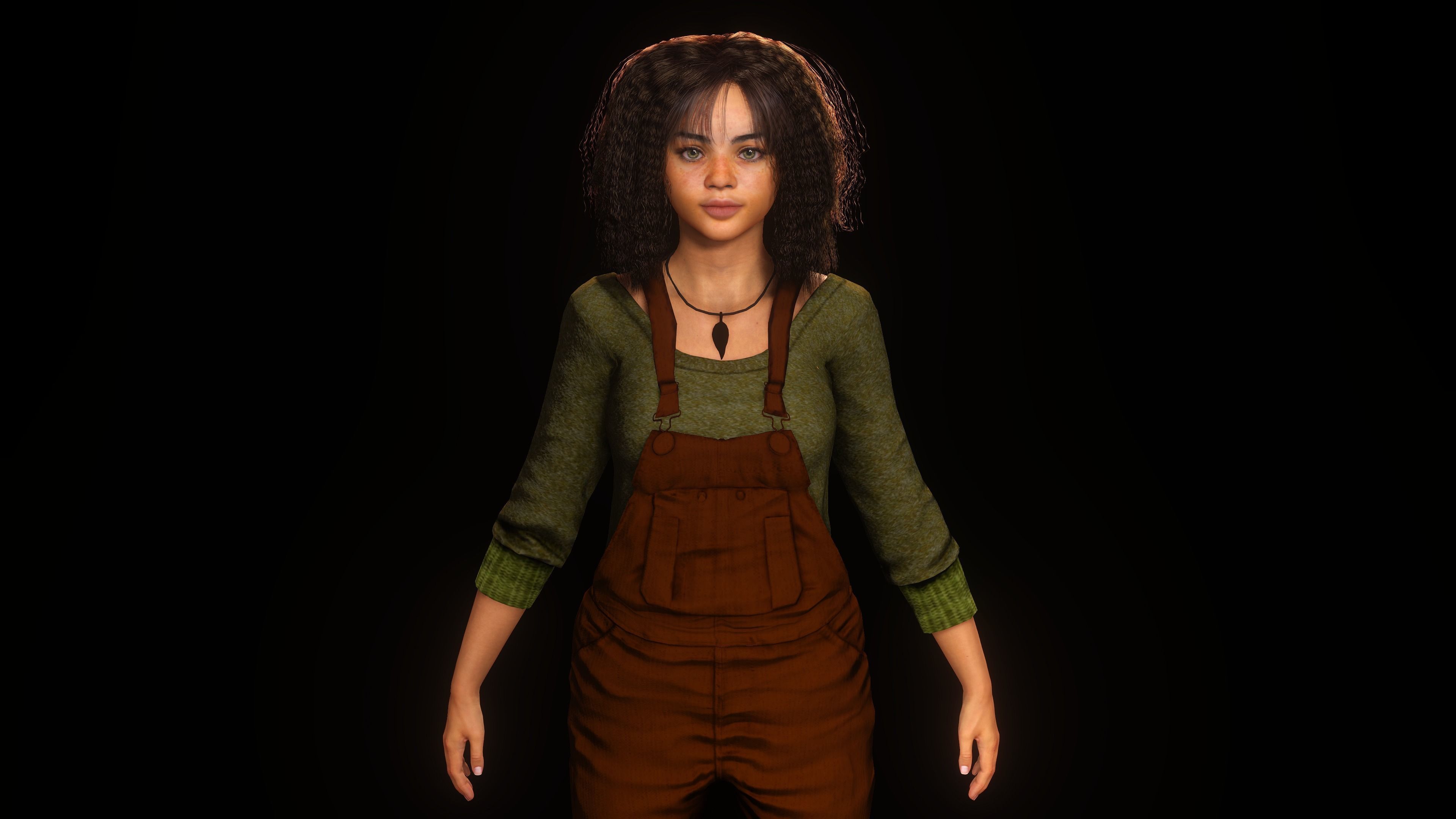 3D model AAA 3D REALISTIC HUMAN CHARACTER - AFRICAN BLACK TEENAGE GIRL ...