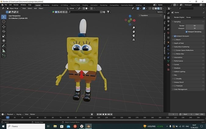 3d model of spongebob 3D model | CGTrader