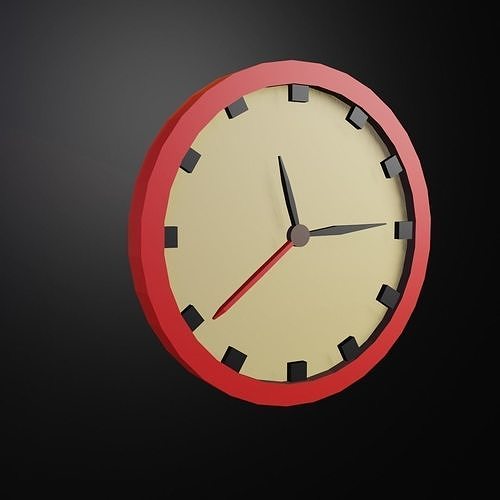 3D model Low poly clock VR / AR / low-poly | CGTrader