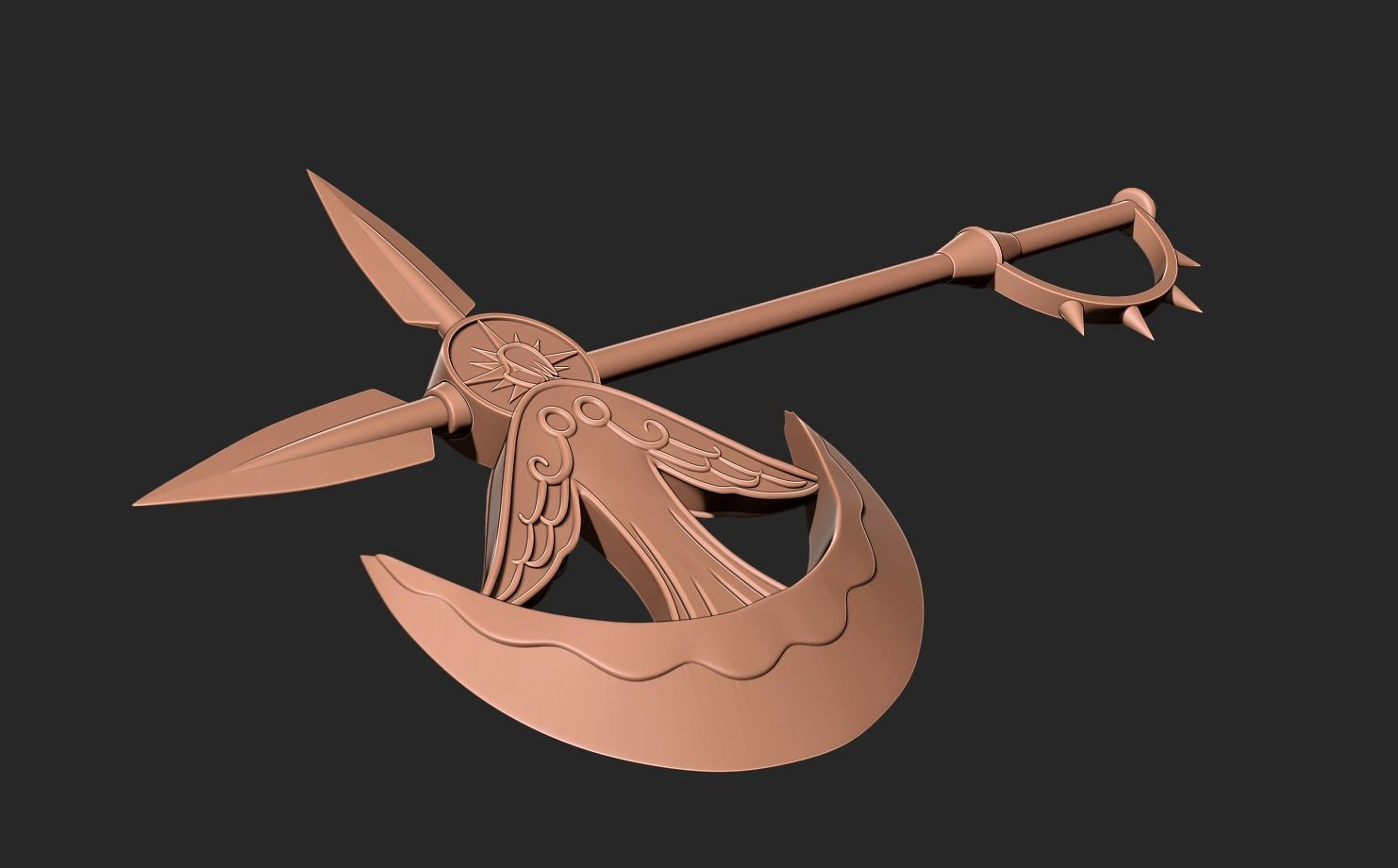 Escanor rhitta axe - seven deadly sins 3D model 3D printable | CGTrader