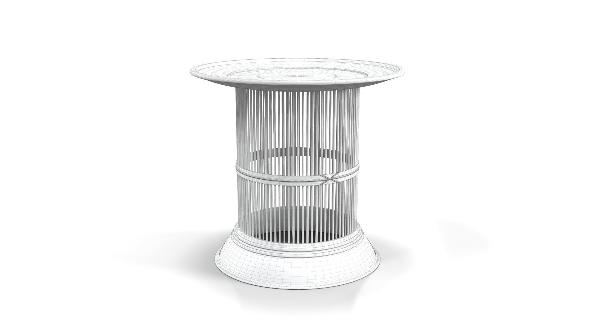 Thai Green Lacquered Bamboo Drum 3D model | CGTrader