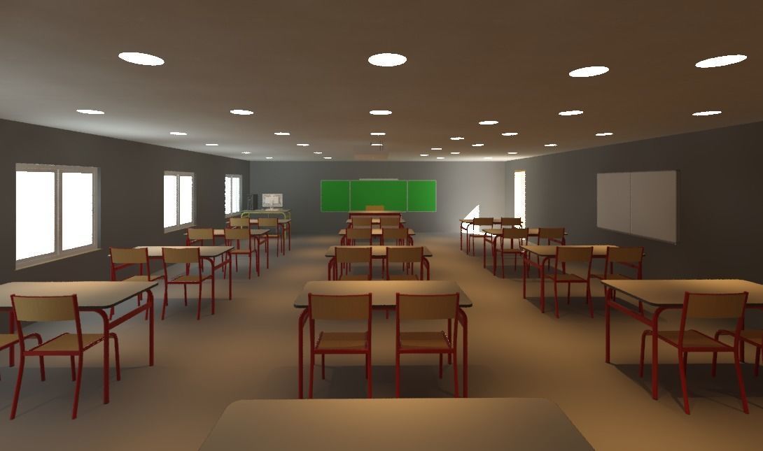 Real Classroom environment 3D model | CGTrader