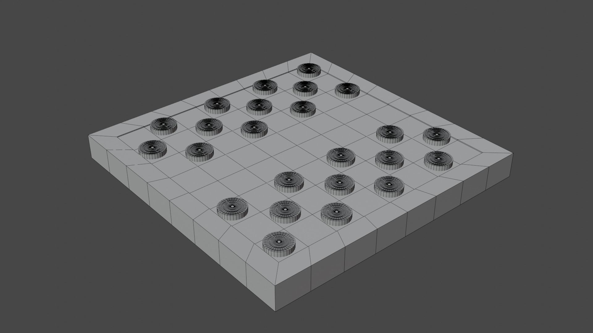3D model checker figure board VR / AR / low-poly | CGTrader
