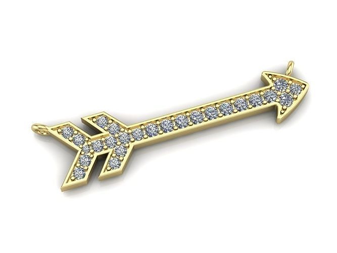pendant arrow 3D model 3D printable | CGTrader