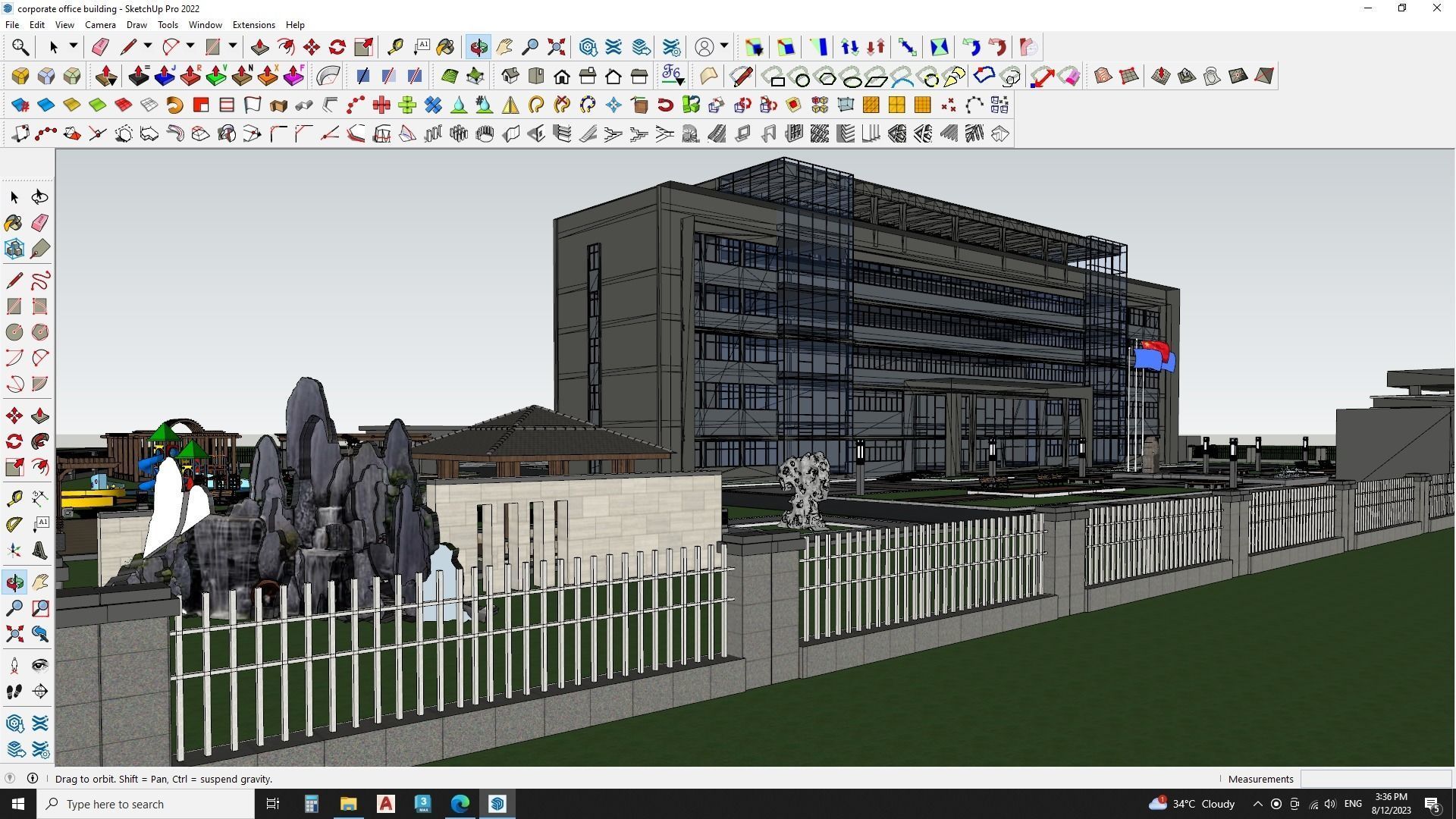 corporate office building 3D model 3D model | CGTrader