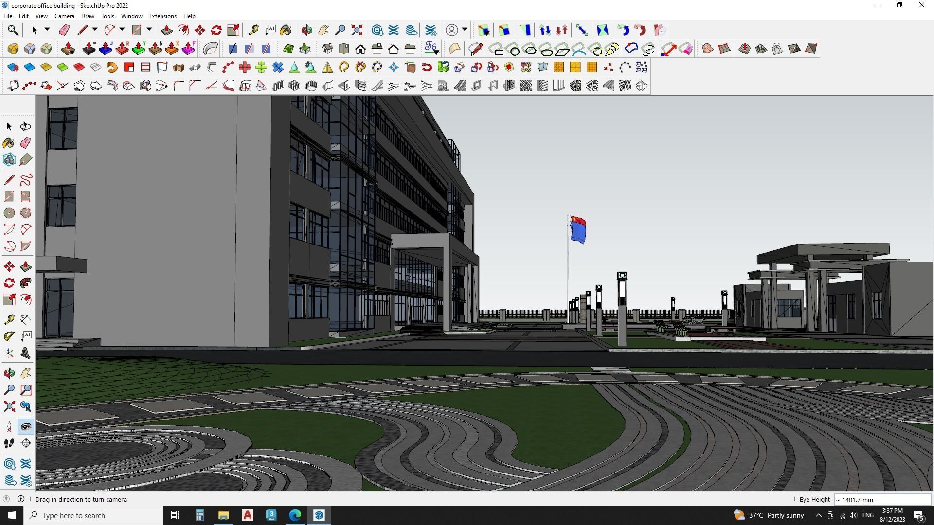 corporate office building 3D model 3D model | CGTrader