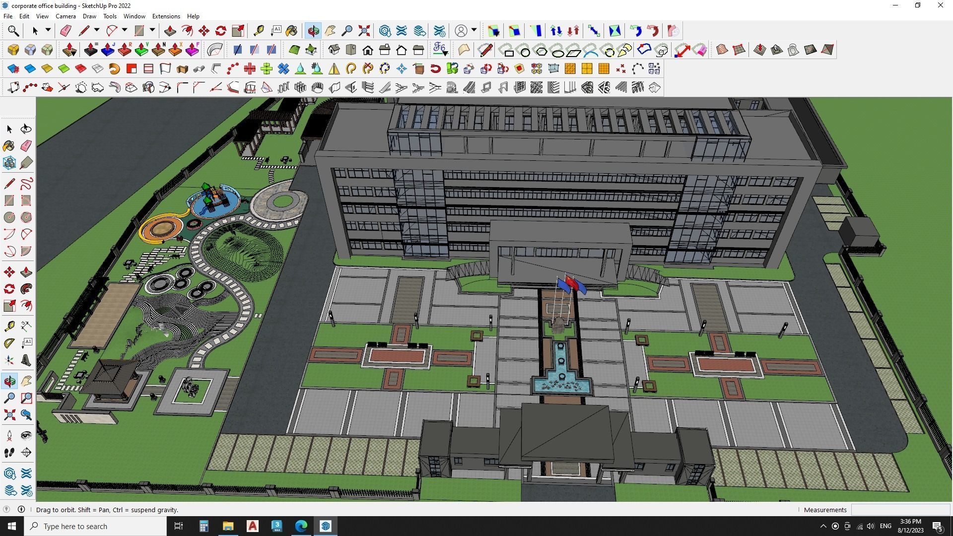 corporate office building 3D model 3D model | CGTrader