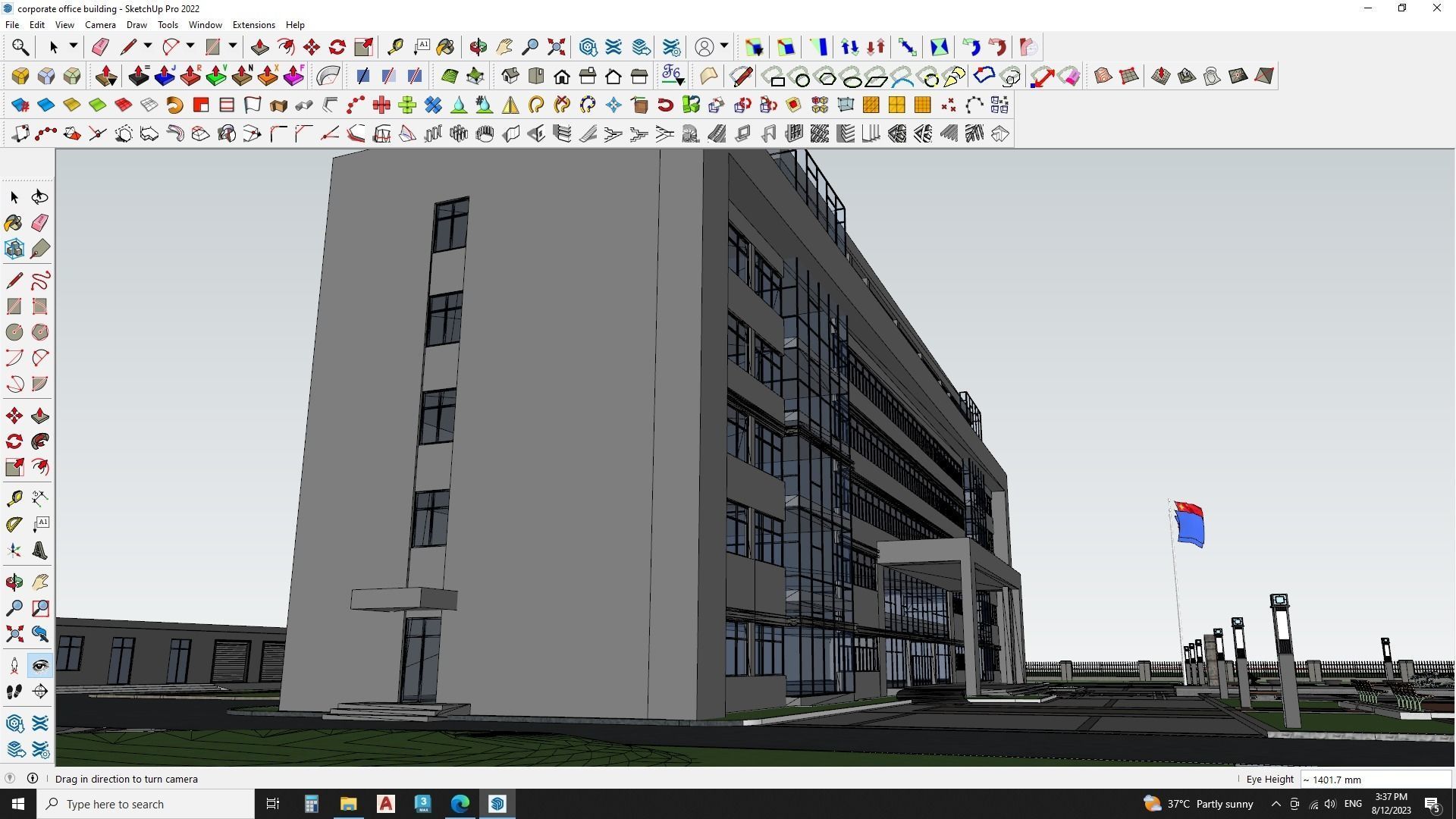 corporate office building 3D model 3D model | CGTrader