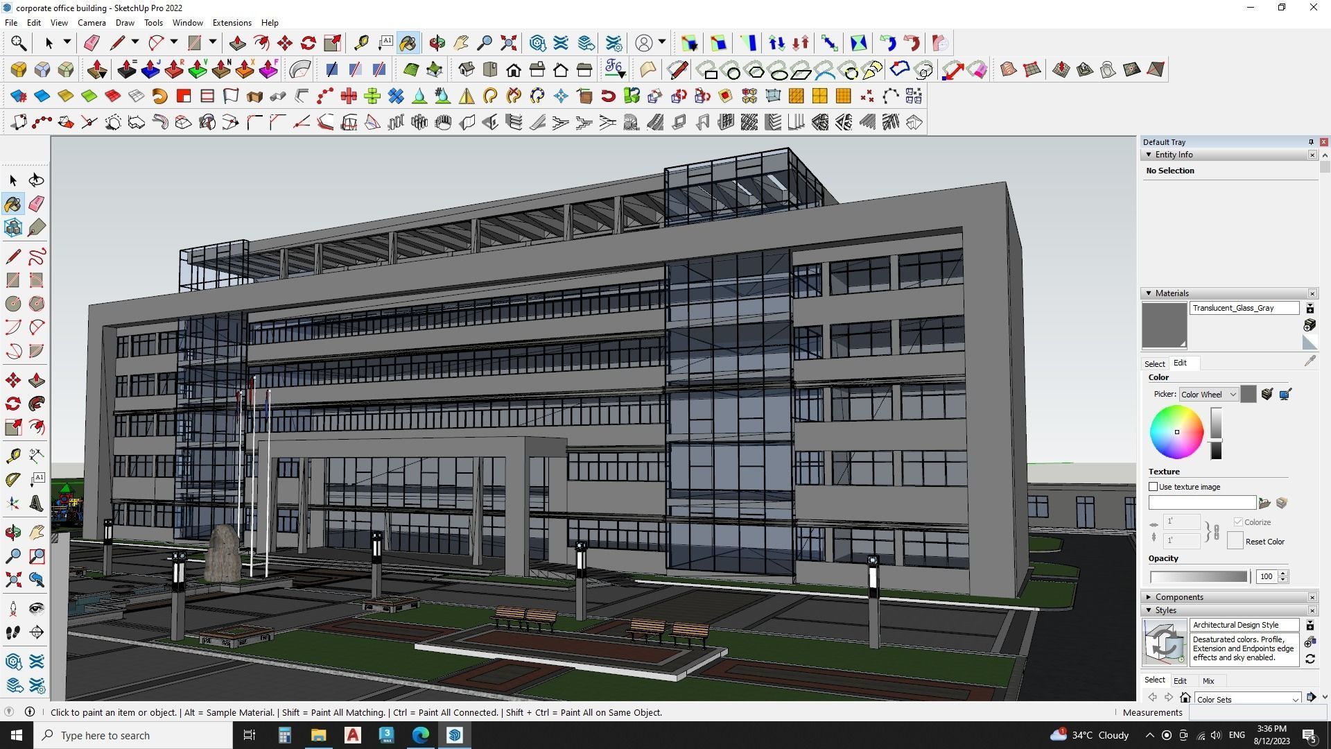 corporate office building 3D model 3D model | CGTrader