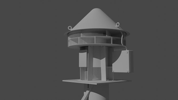 Alerting Communicators Of America Cyclone 125 Tornado Siren 3D model ...