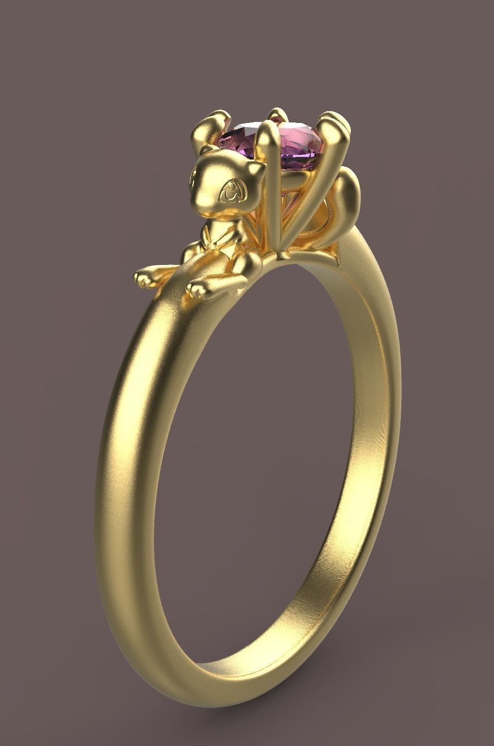 Mew Pokemon Diamond Ring Printable STL 3D model 3D printable | CGTrader