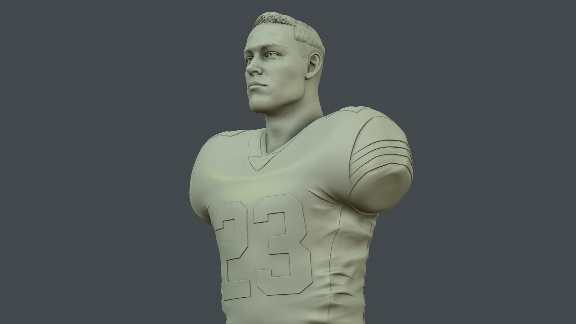 Christian McCaffrey 3D model 3D printable | CGTrader