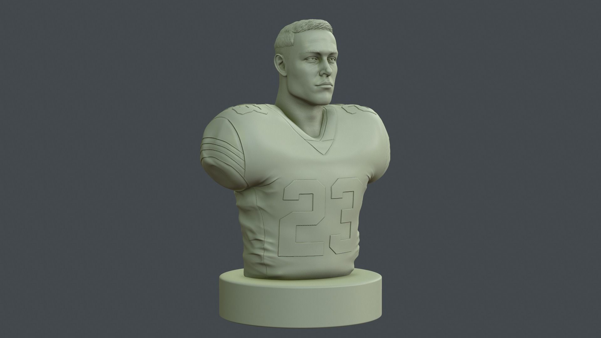 Christian McCaffrey 3D model 3D printable | CGTrader