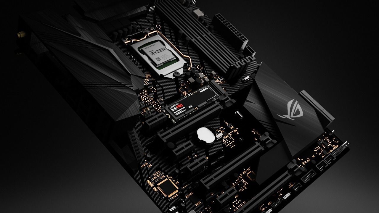 msi motherboard 3D model | CGTrader