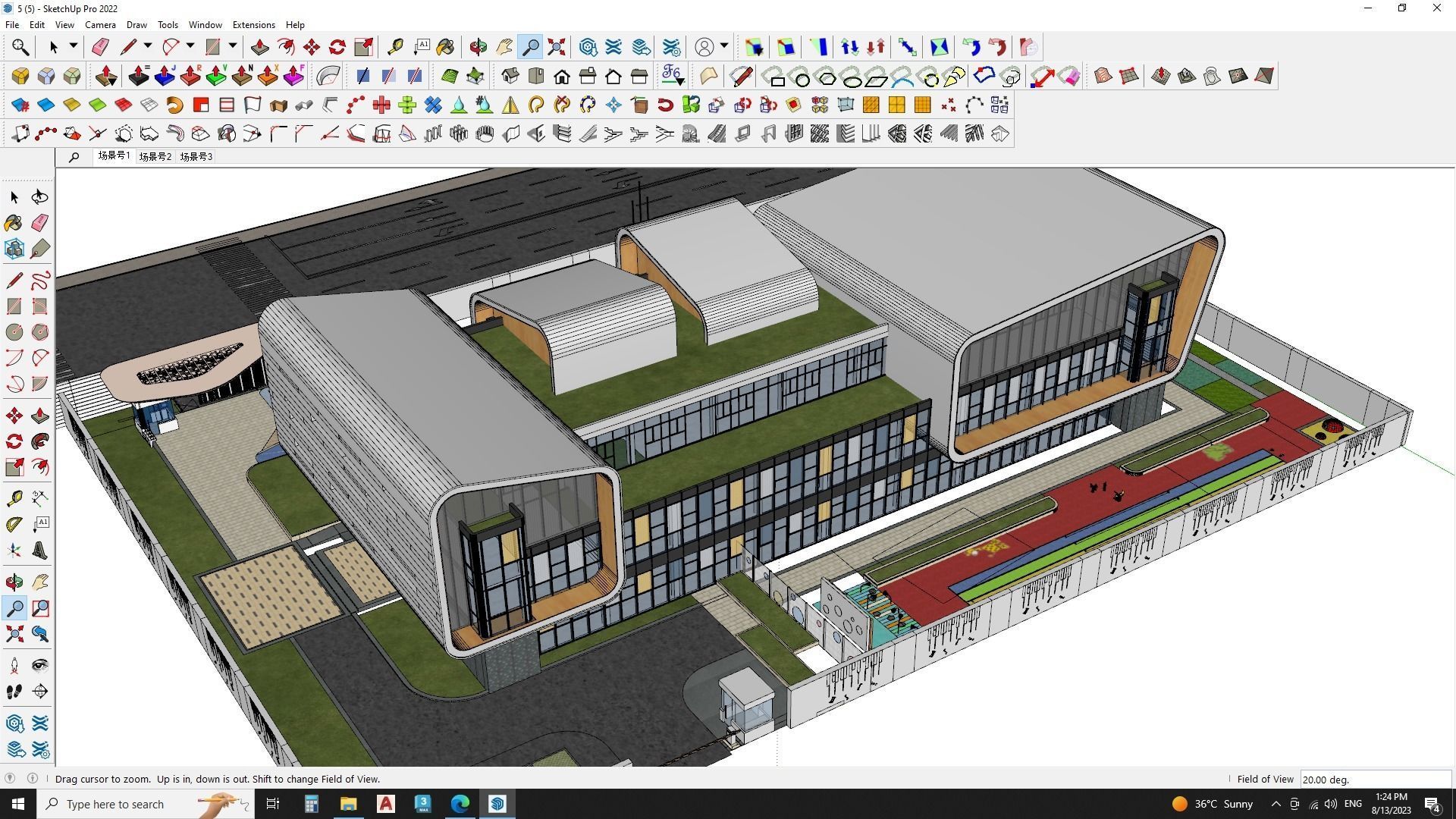 kindergarden education building sketchup model 3D model | CGTrader