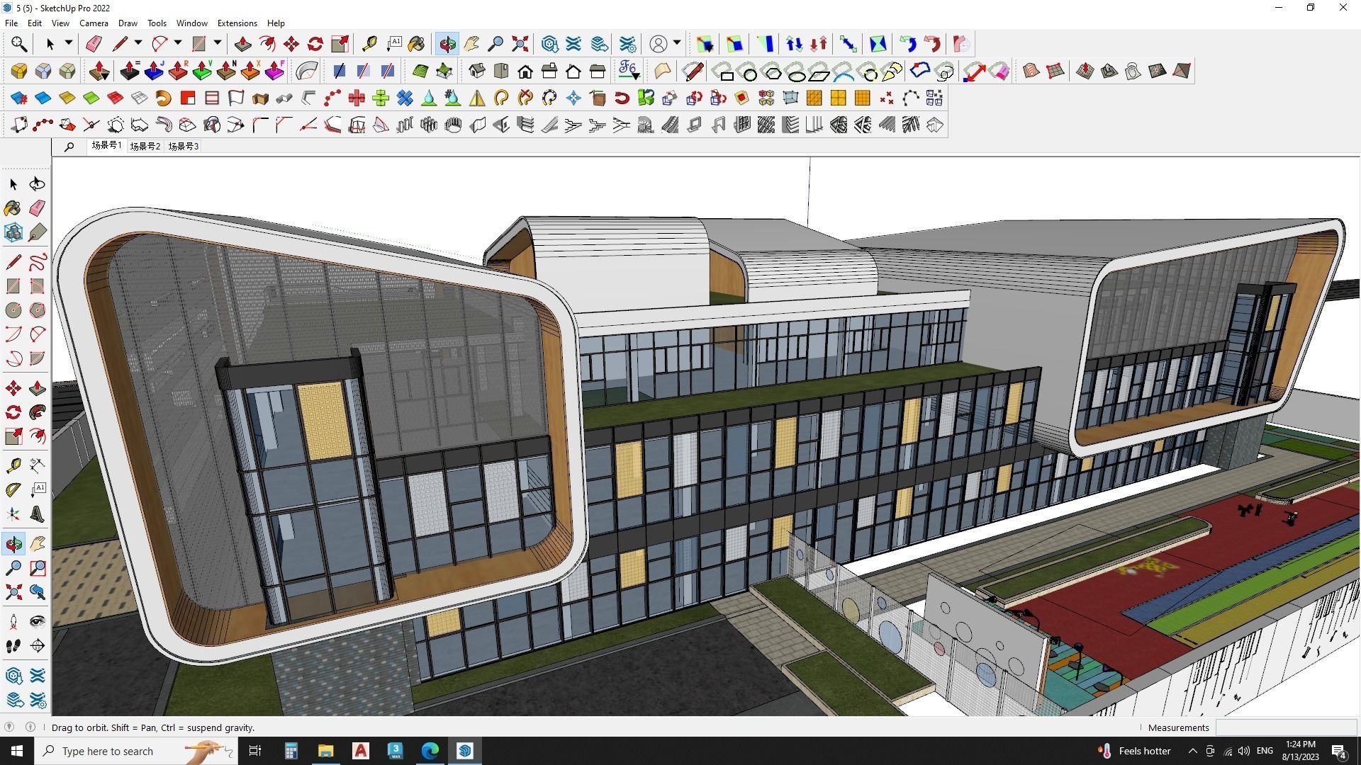 kindergarden education building sketchup model 3D model | CGTrader