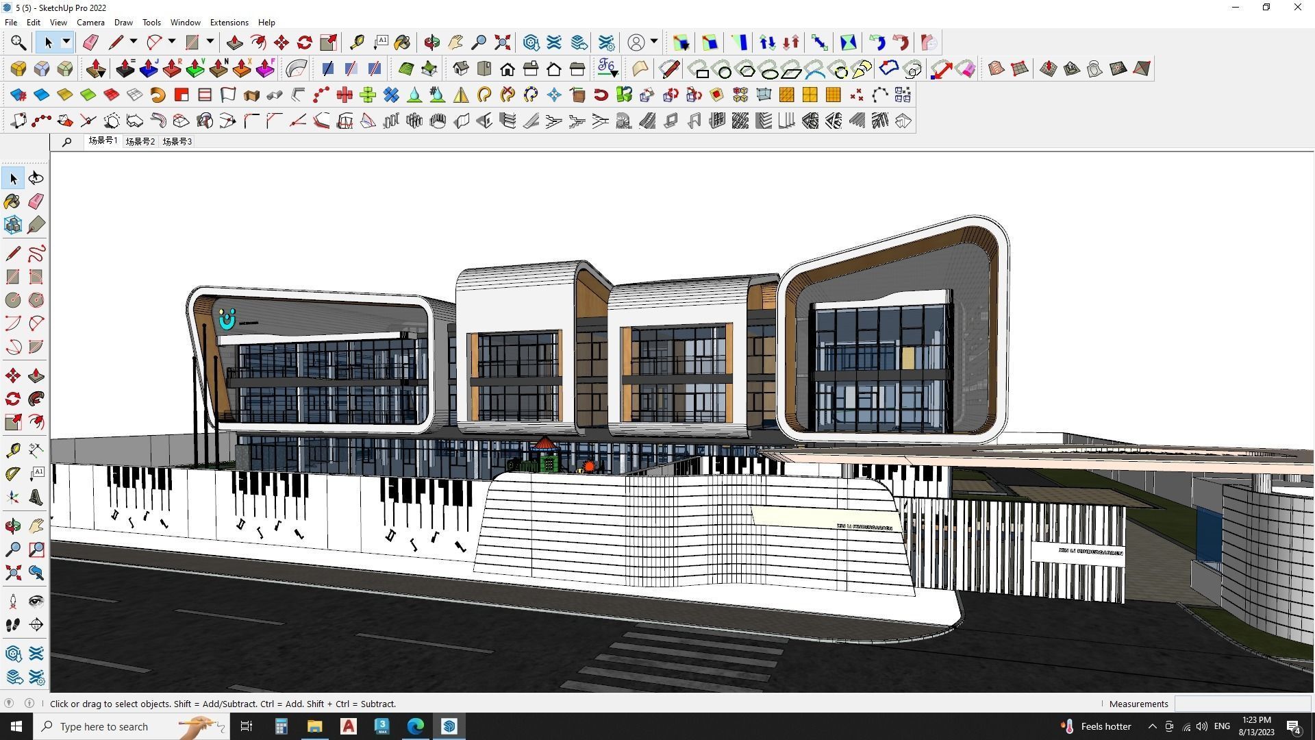 kindergarden education building sketchup model 3D model | CGTrader