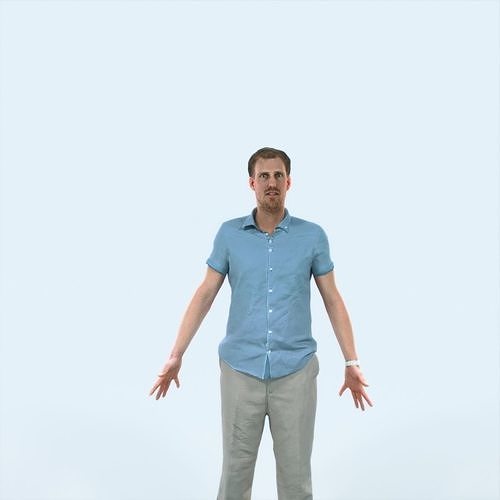 3D model Mistery L Animated Rigged Casual Man VR / AR / low-poly | CGTrader