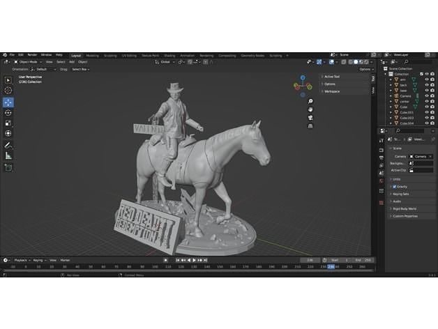 Arthur Morgan Statue - Red Dead Redemption 2 3D model 3D printable ...