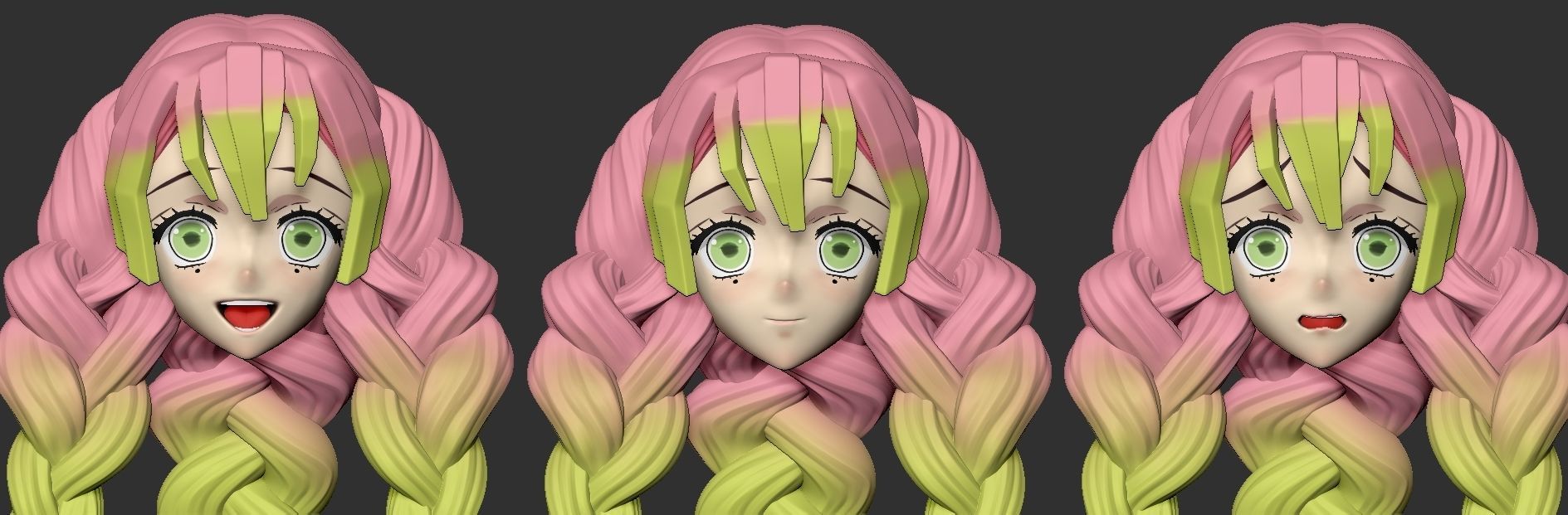 Mitsuri Kanroji 3D model 3D printable | CGTrader