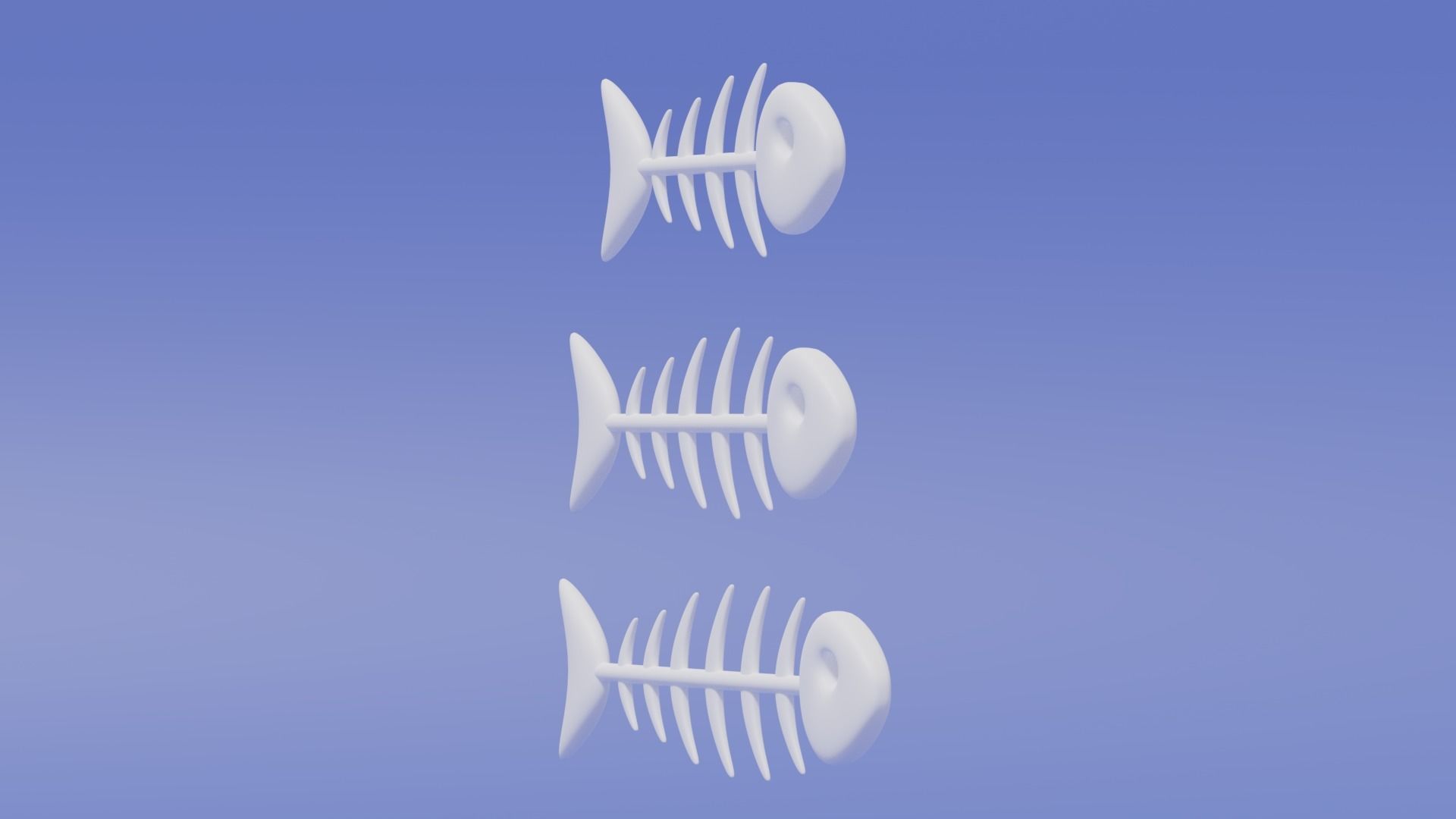 Cartoon Fish Bones Collection 3D model | CGTrader